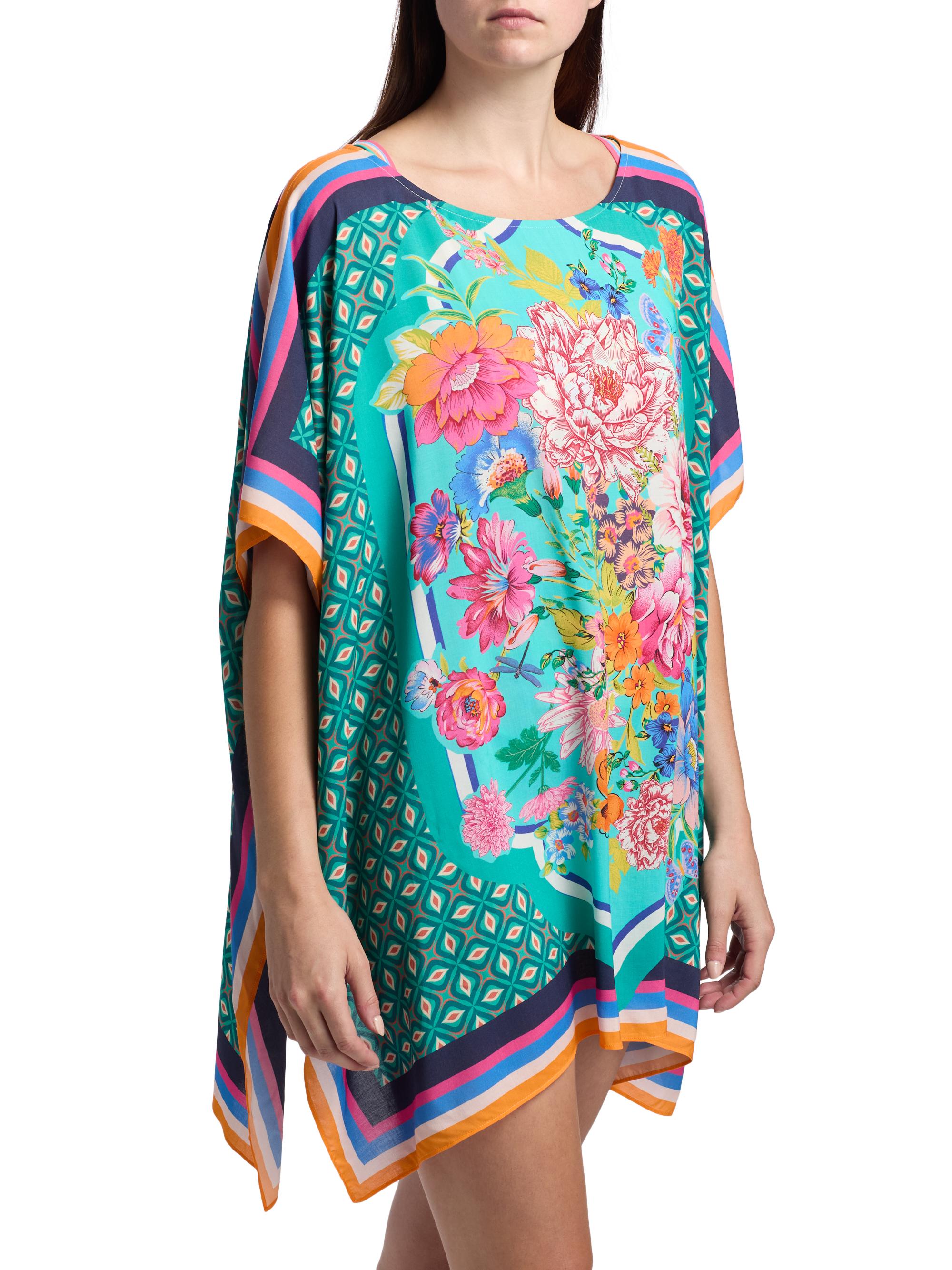 Johnny Was Sweetspire Print Boatneck Cover-Up Kaftan | Saks Fifth Avenue