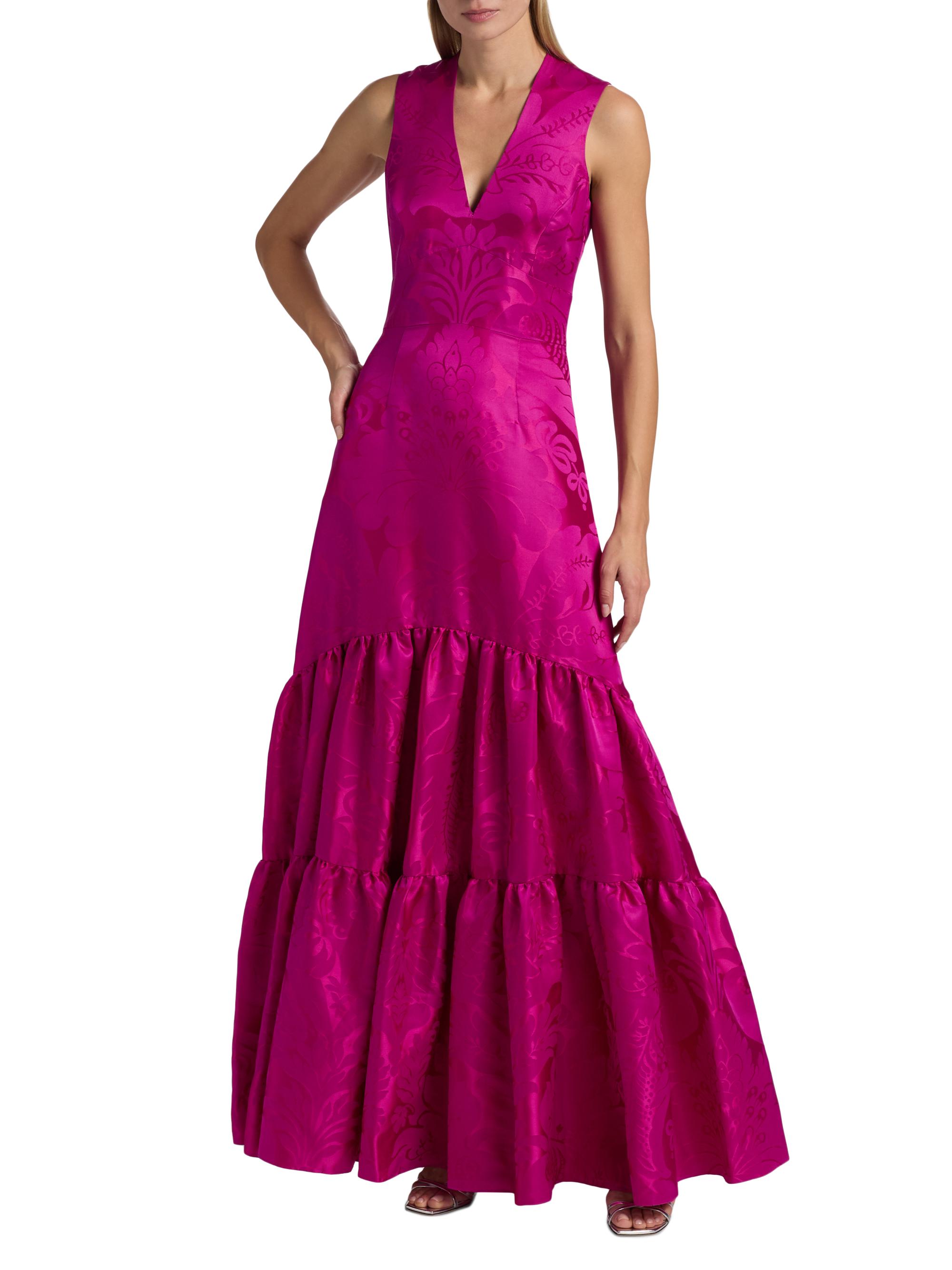 SACHIN BABI Cella Floral Damask A-Line Gown | Saks Fifth Avenue