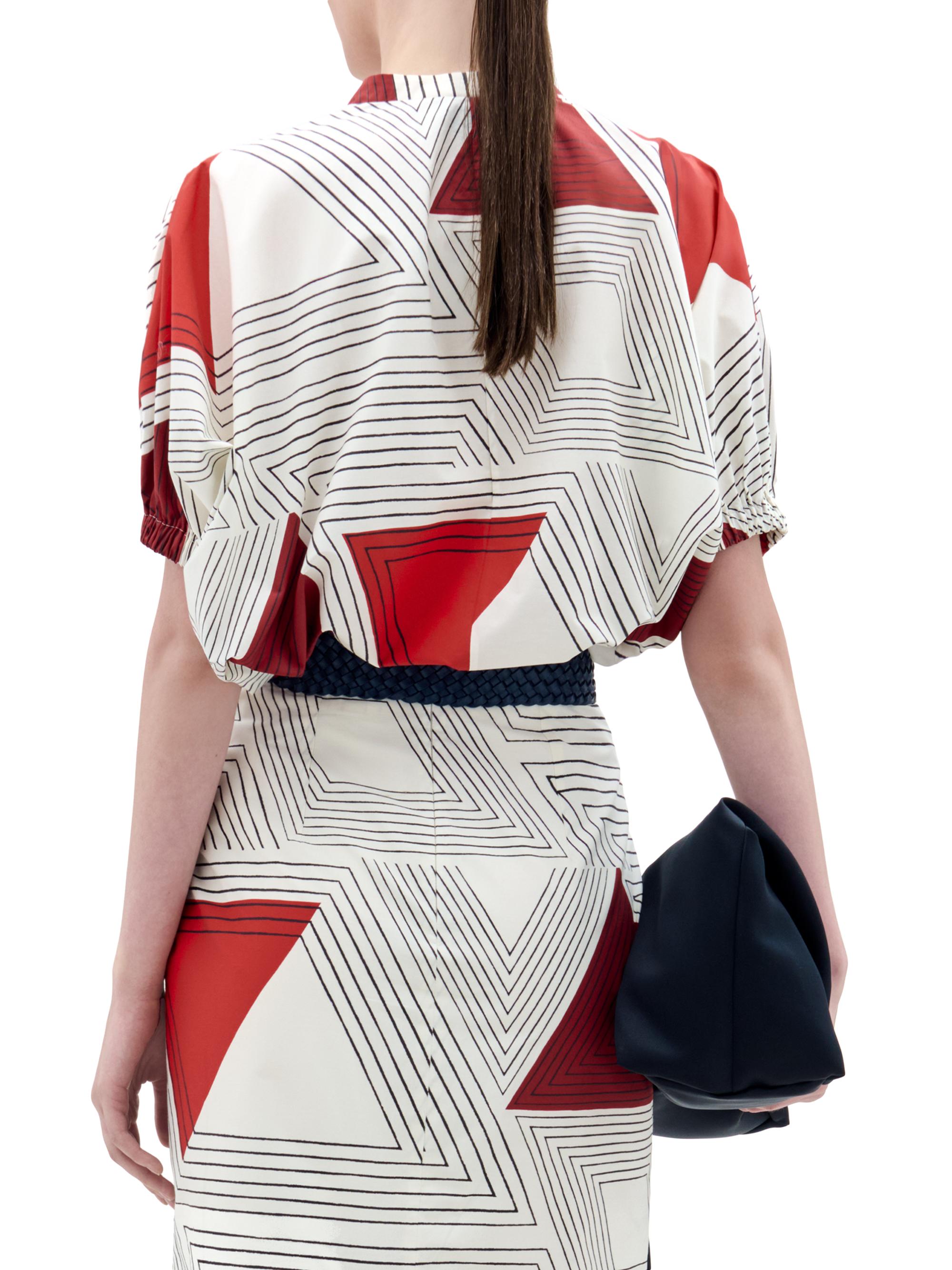 Silvia Tcherassi Susanne Geometric Cotton Blouse | Saks Fifth Avenue