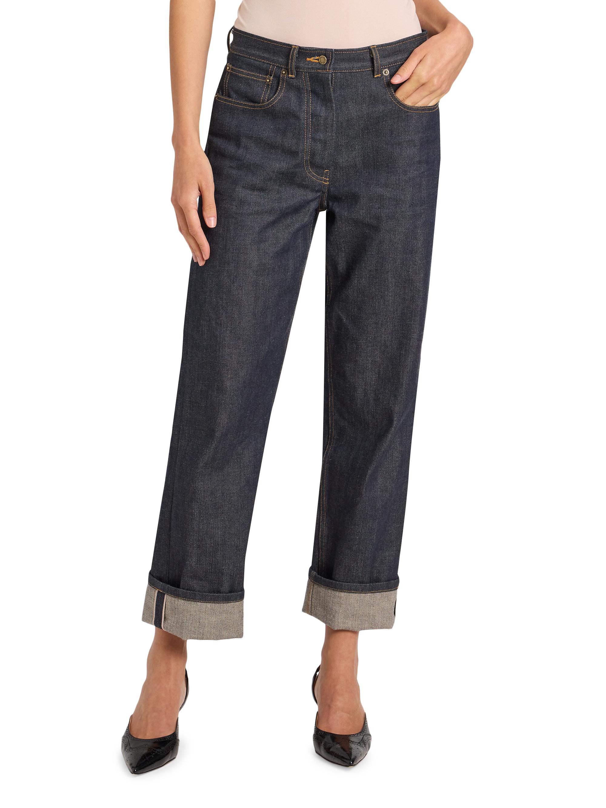 Thom Browne Cropped Straight-Leg Jeans | Saks Fifth Avenue