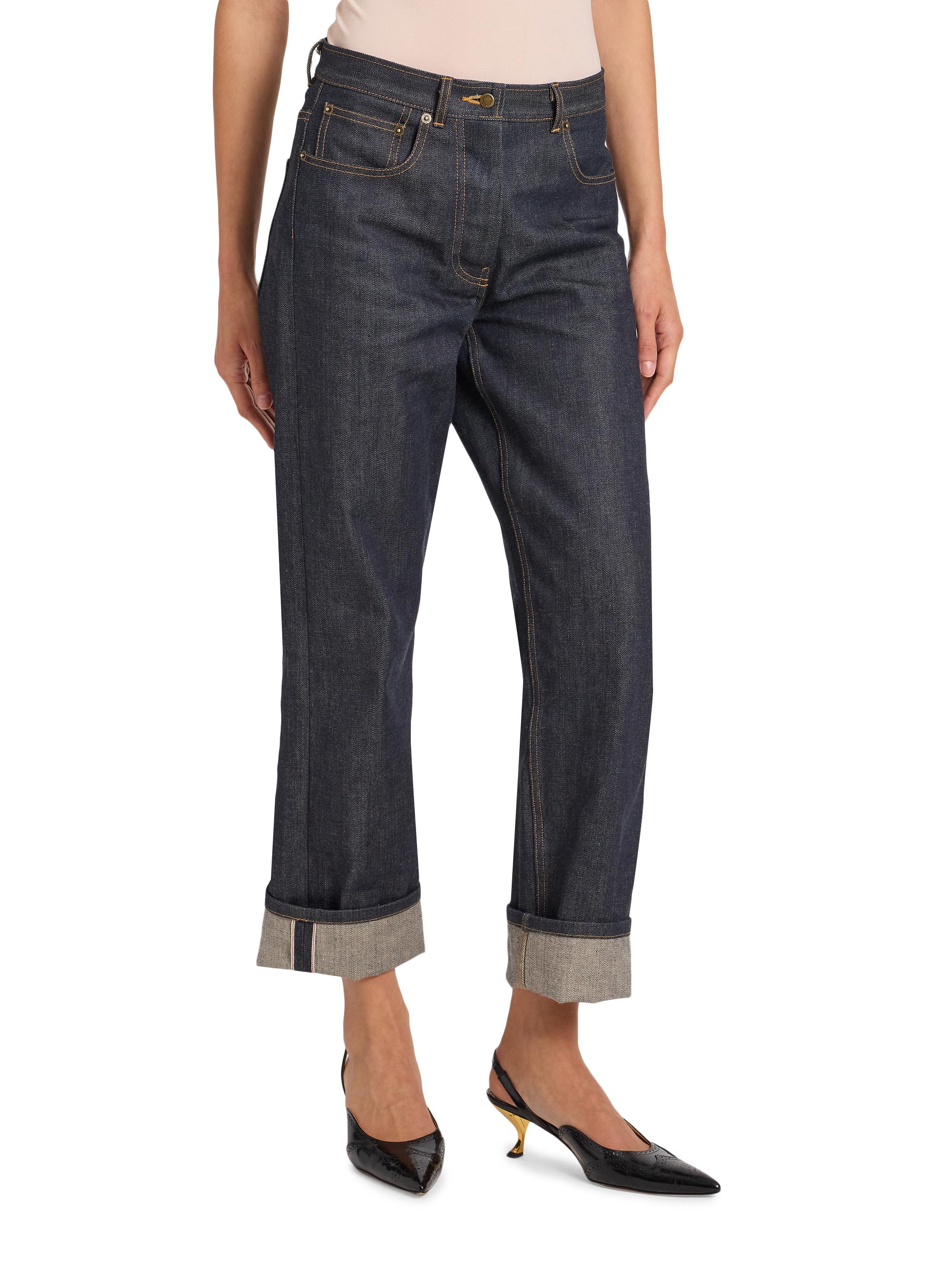 Thom Browne Cropped Straight-Leg Jeans | Saks Fifth Avenue
