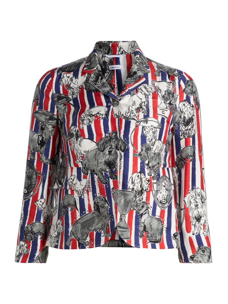 Thom Browne Hector Tricolor Silk Twill Sportcoat | Saks Fifth Avenue