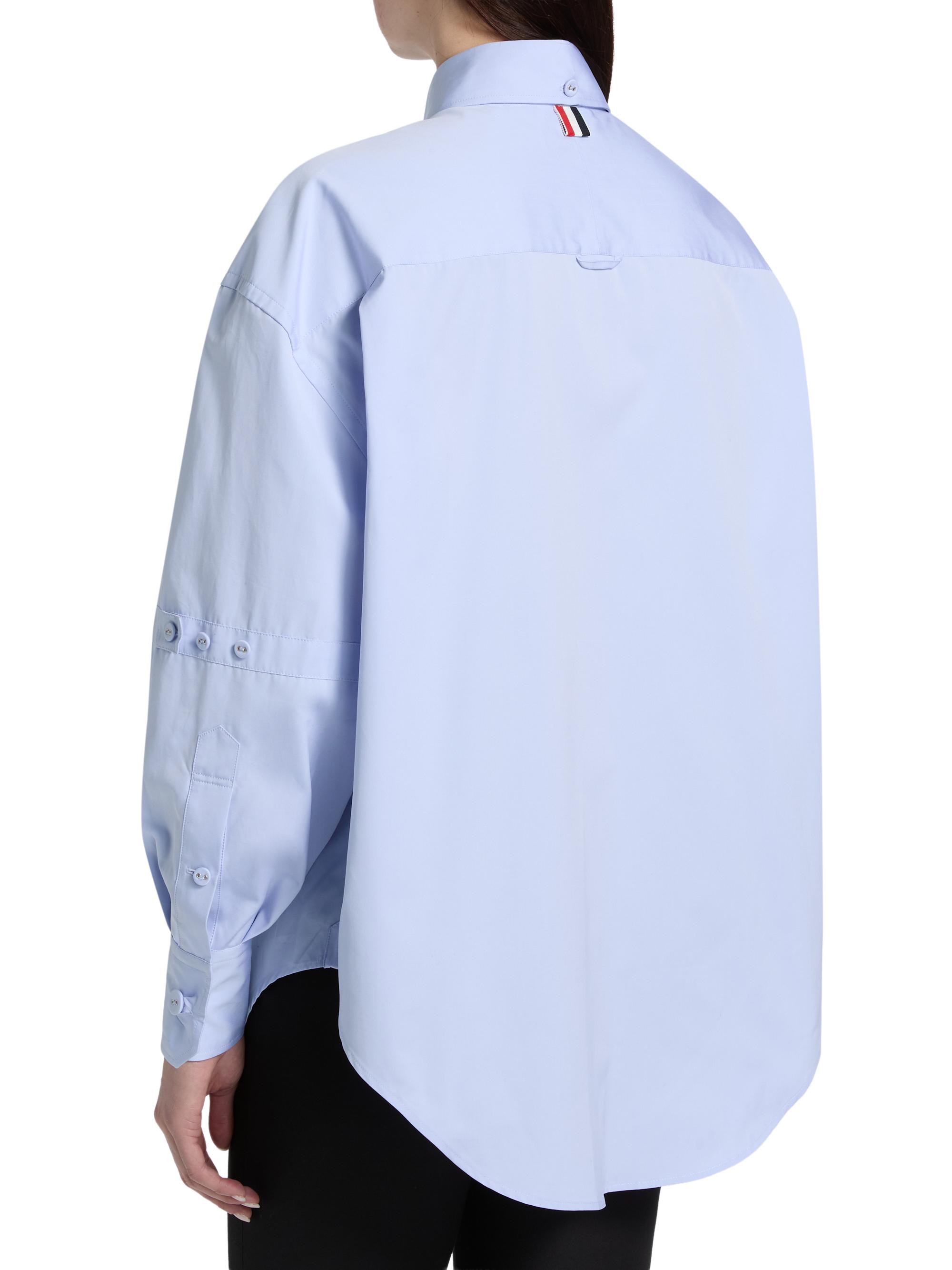 Thom Browne Supersized Embroidered Crest Button-Down Shirt | Saks Fifth ...