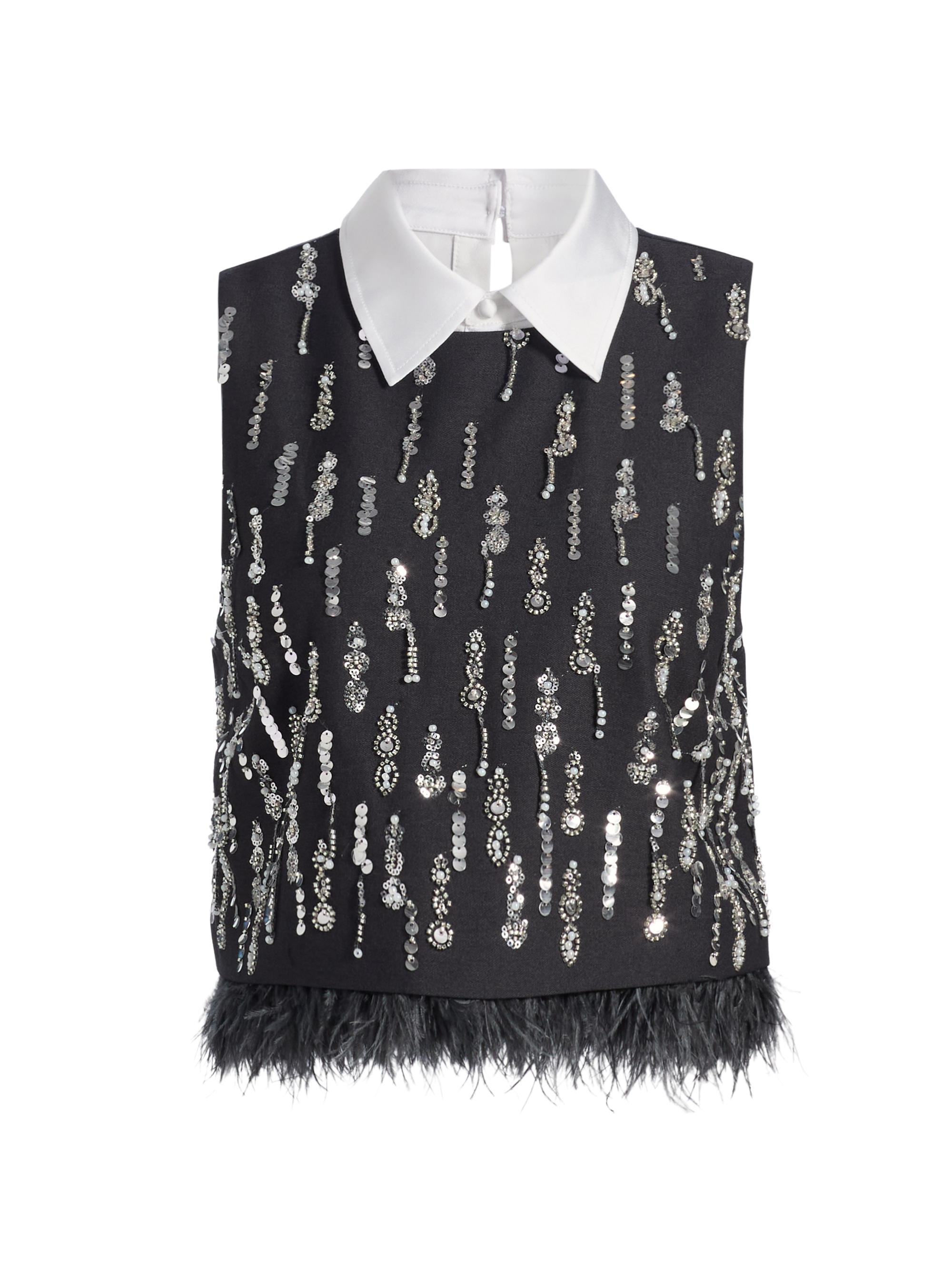 Cinq à Sept Selene Embellished Top | Saks Fifth Avenue