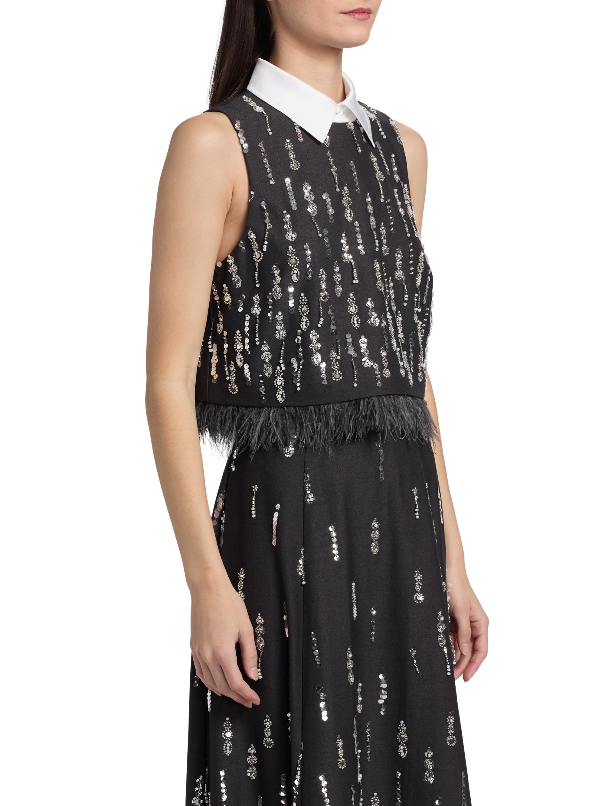Cinq à Sept Selene Embellished Top | Saks Fifth Avenue