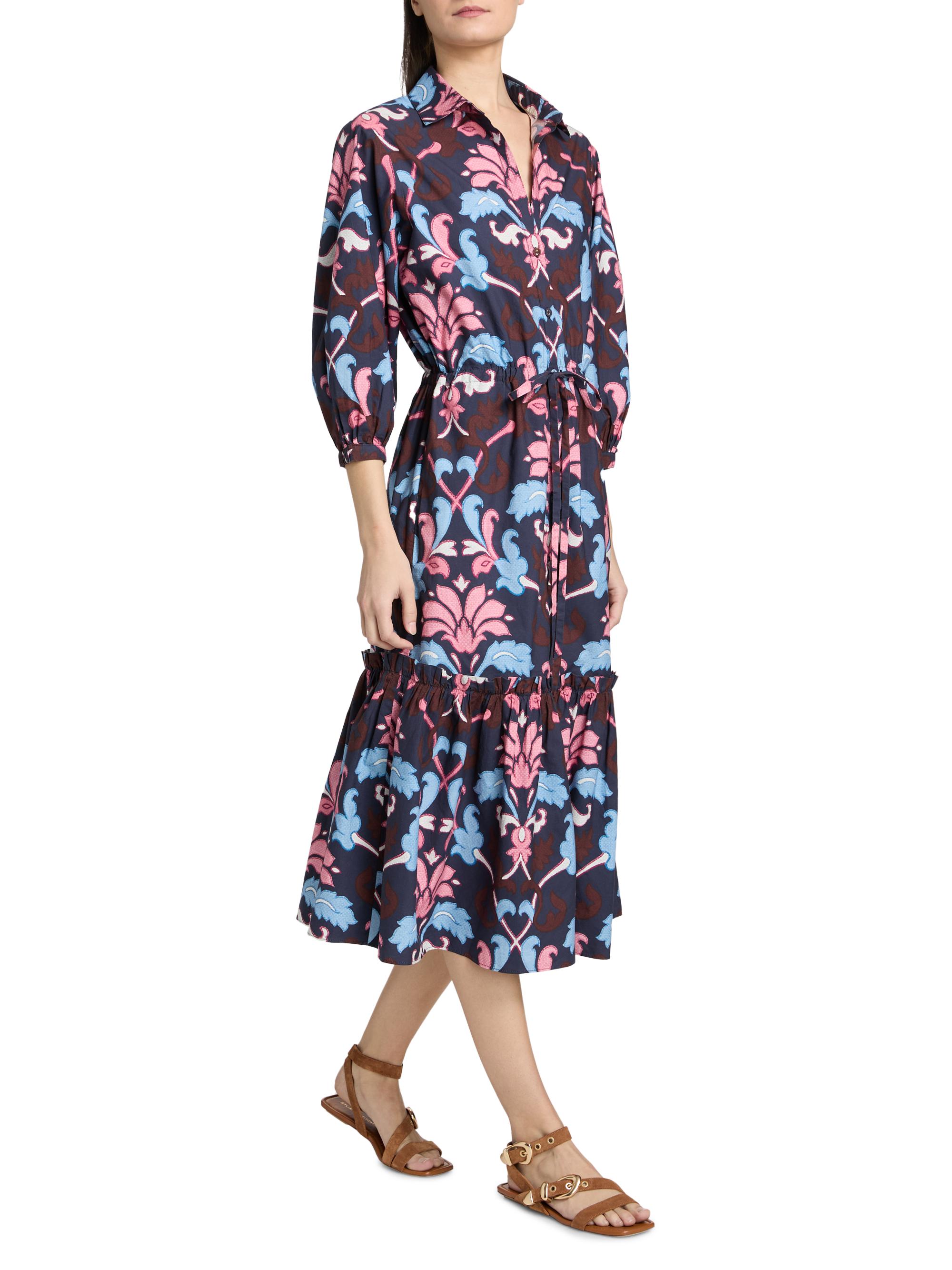 Cara Cara Hutton Fleur Crest Cotton Shirtdress | Saks Fifth Avenue