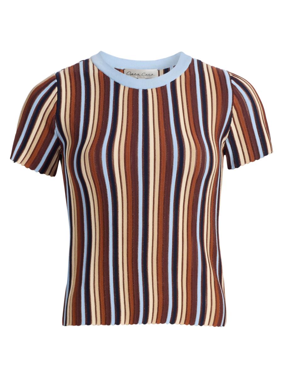 Cara Cara Knoll Striped Short-Sleeve Top | Saks Fifth Avenue