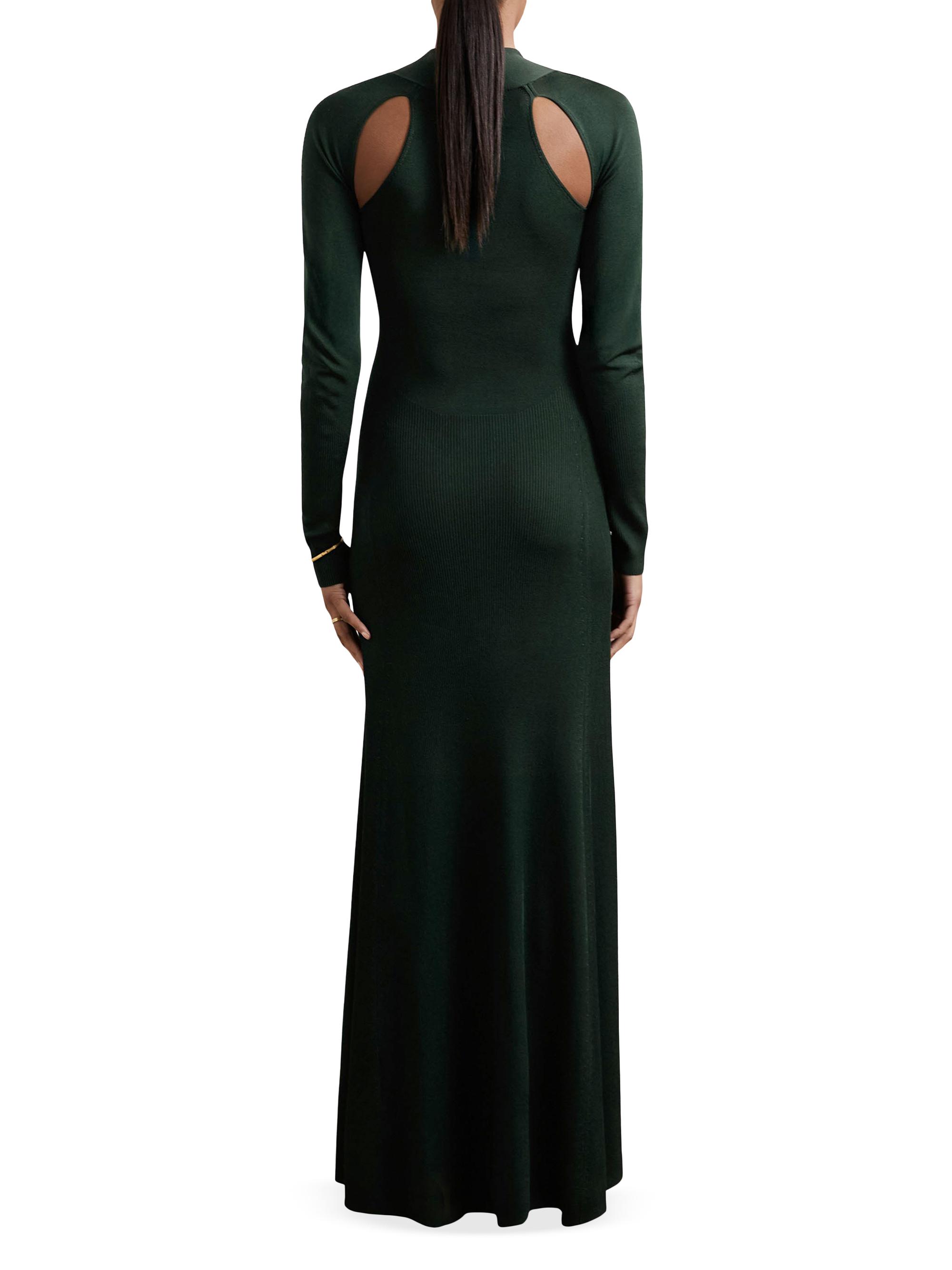 Reiss Vivienne Cut-Out Twist Long-Sleeve Gown | Saks Fifth Avenue