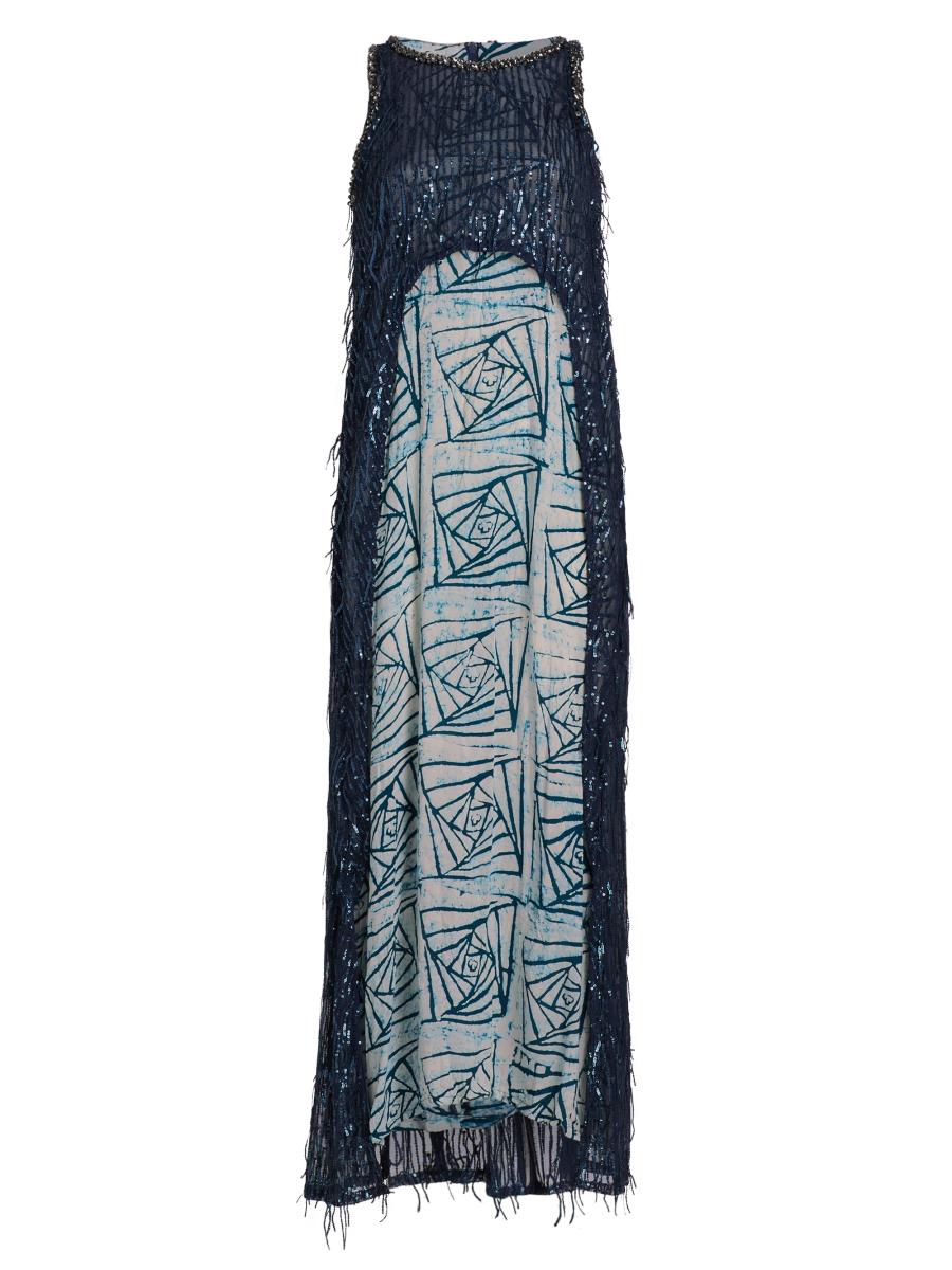 Busayo The Summon Mikun Embellished Abstract A-Line Maxi Dress | Saks ...