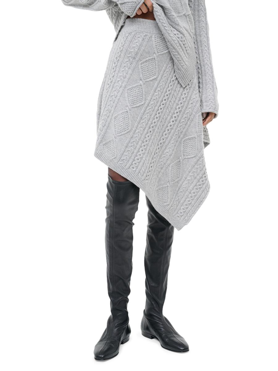 Staud Veer Cable-Knit Wool-Blend Midi-Skirt | Saks Fifth Avenue