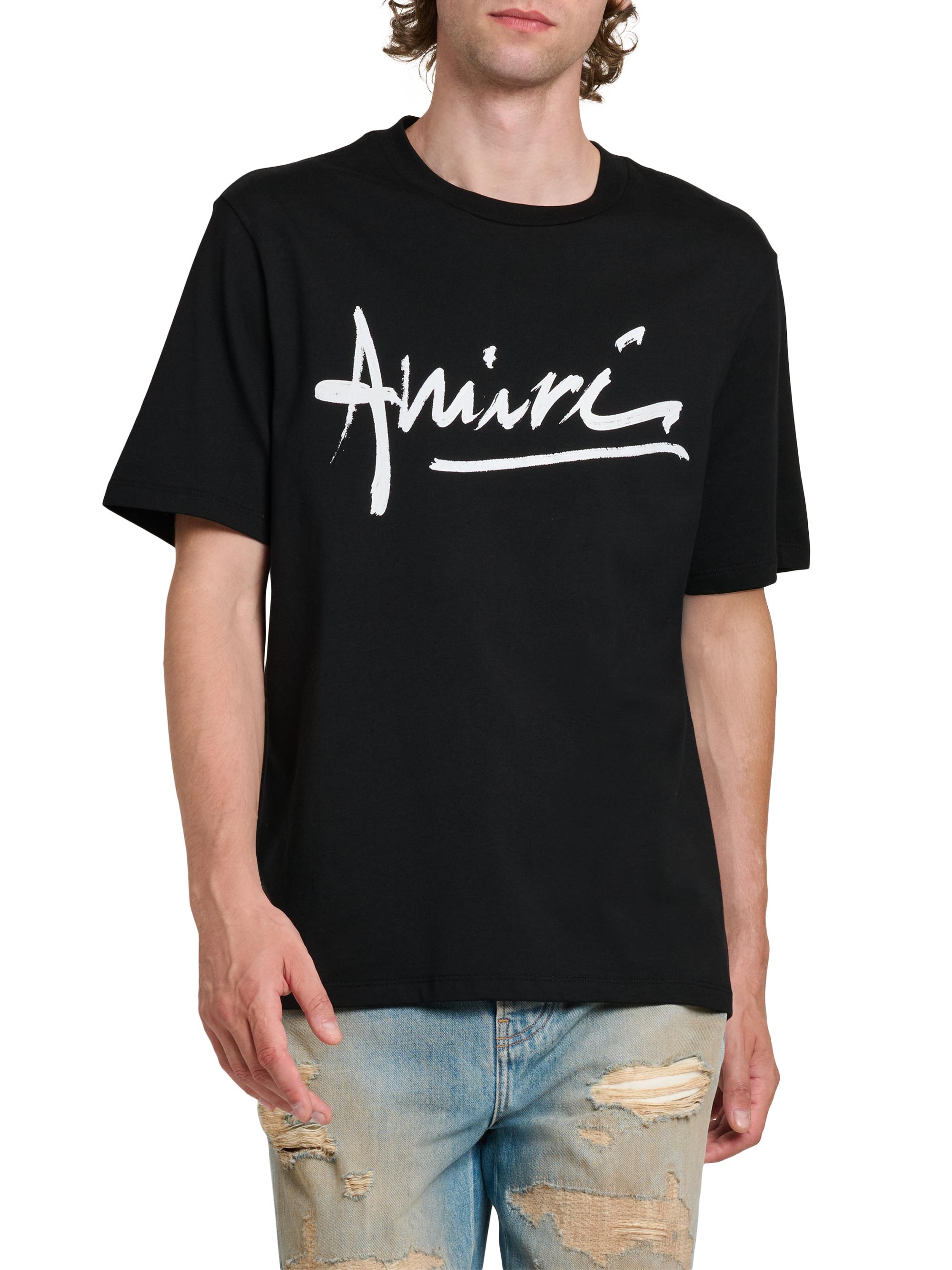 Amiri Amiri Script Cotton Crewneck T-Shirt | Saks Fifth Avenue