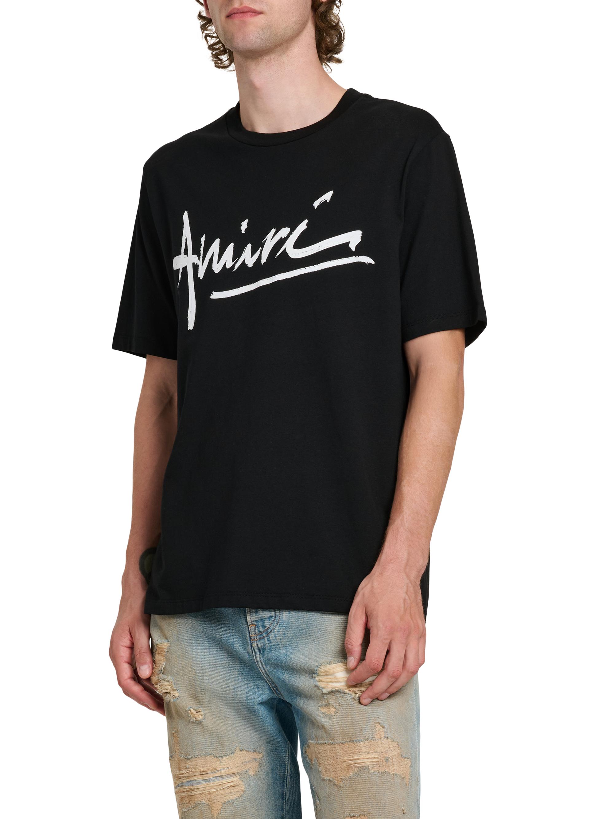 Amiri Amiri Script Cotton Crewneck T-Shirt | Saks Fifth Avenue