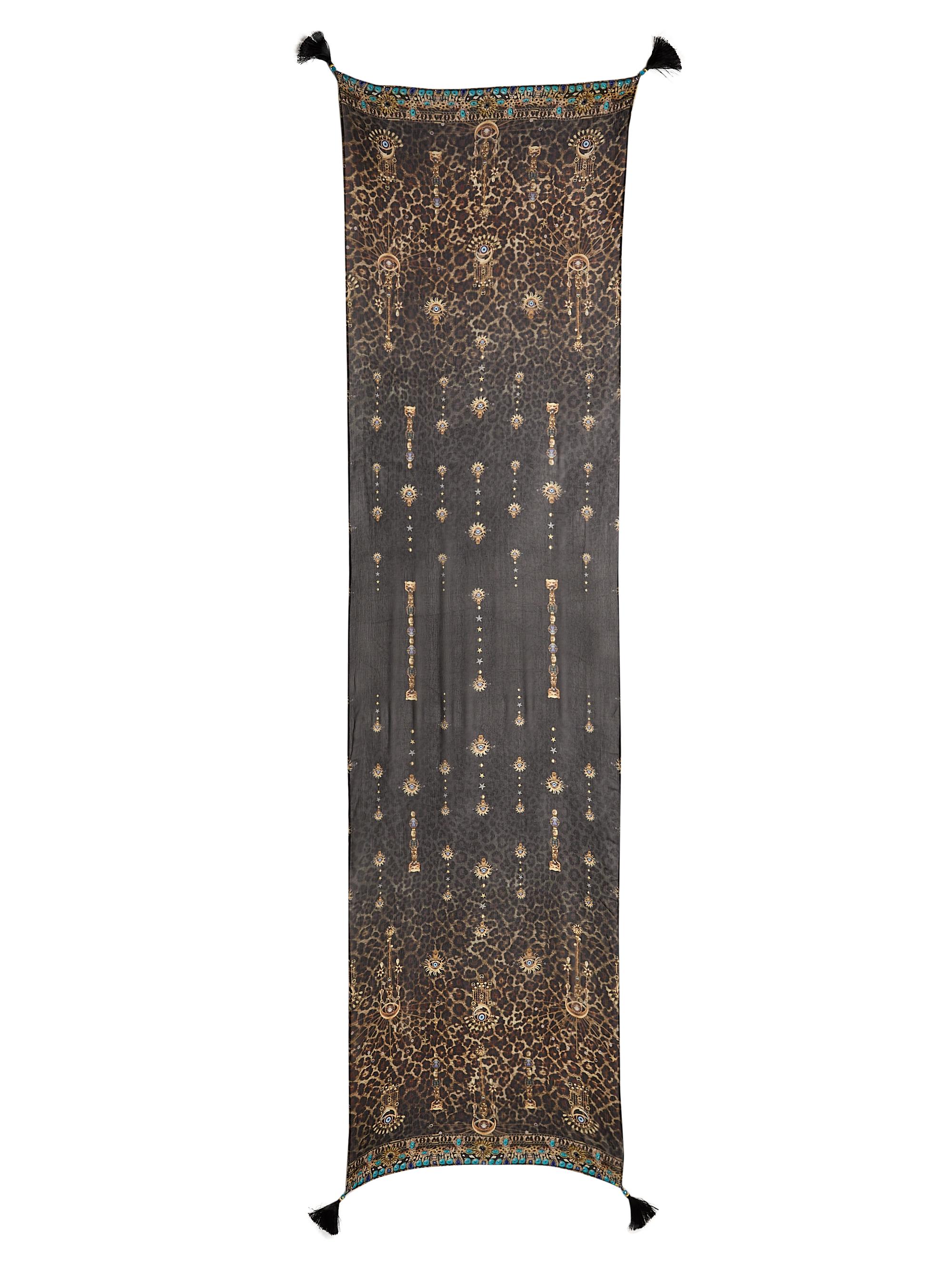 Camilla Embellished Leopard Print Silk Scarf | Saks Fifth Avenue