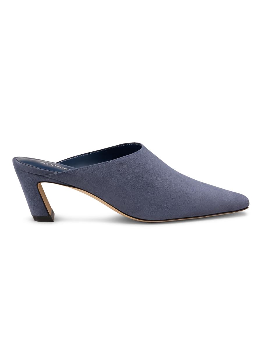 Stuart Weitzman Stassi 50MM Suede Mules | Saks Fifth Avenue