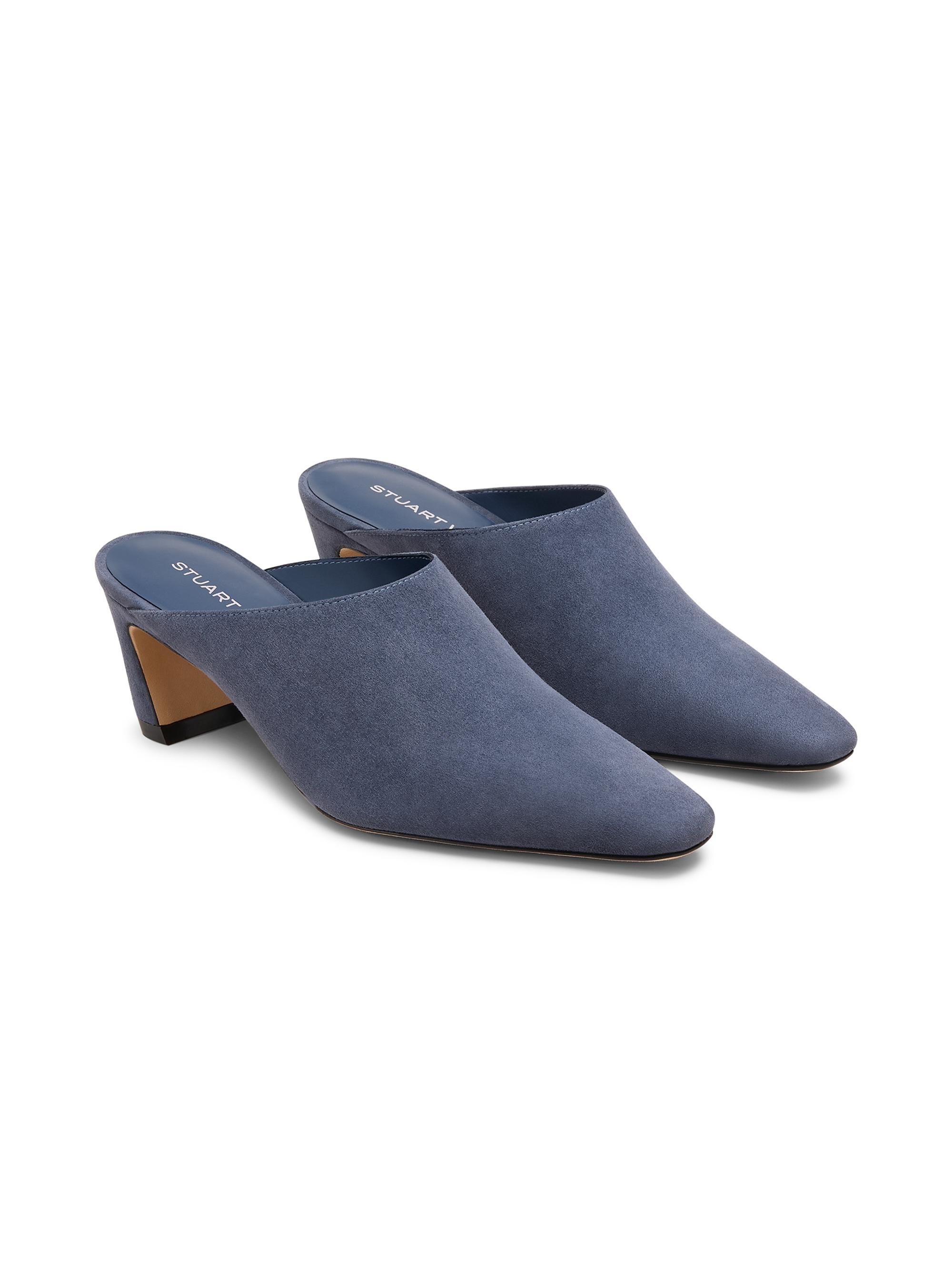 Stuart Weitzman Stassi 50MM Suede Mules | Saks Fifth Avenue