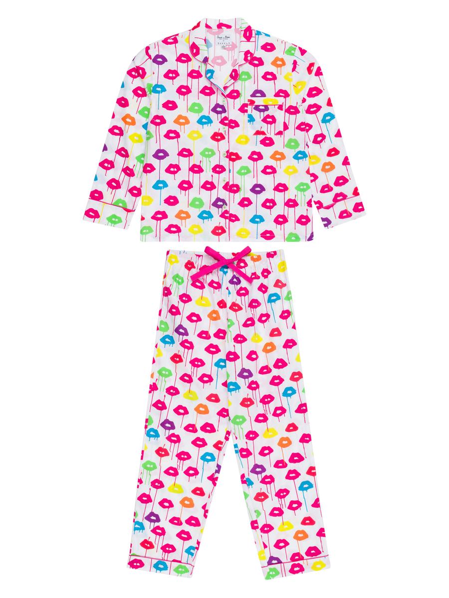 Sant and Abel Women's Drawbertson Drippy Lips Long Pajama Set | Saks ...
