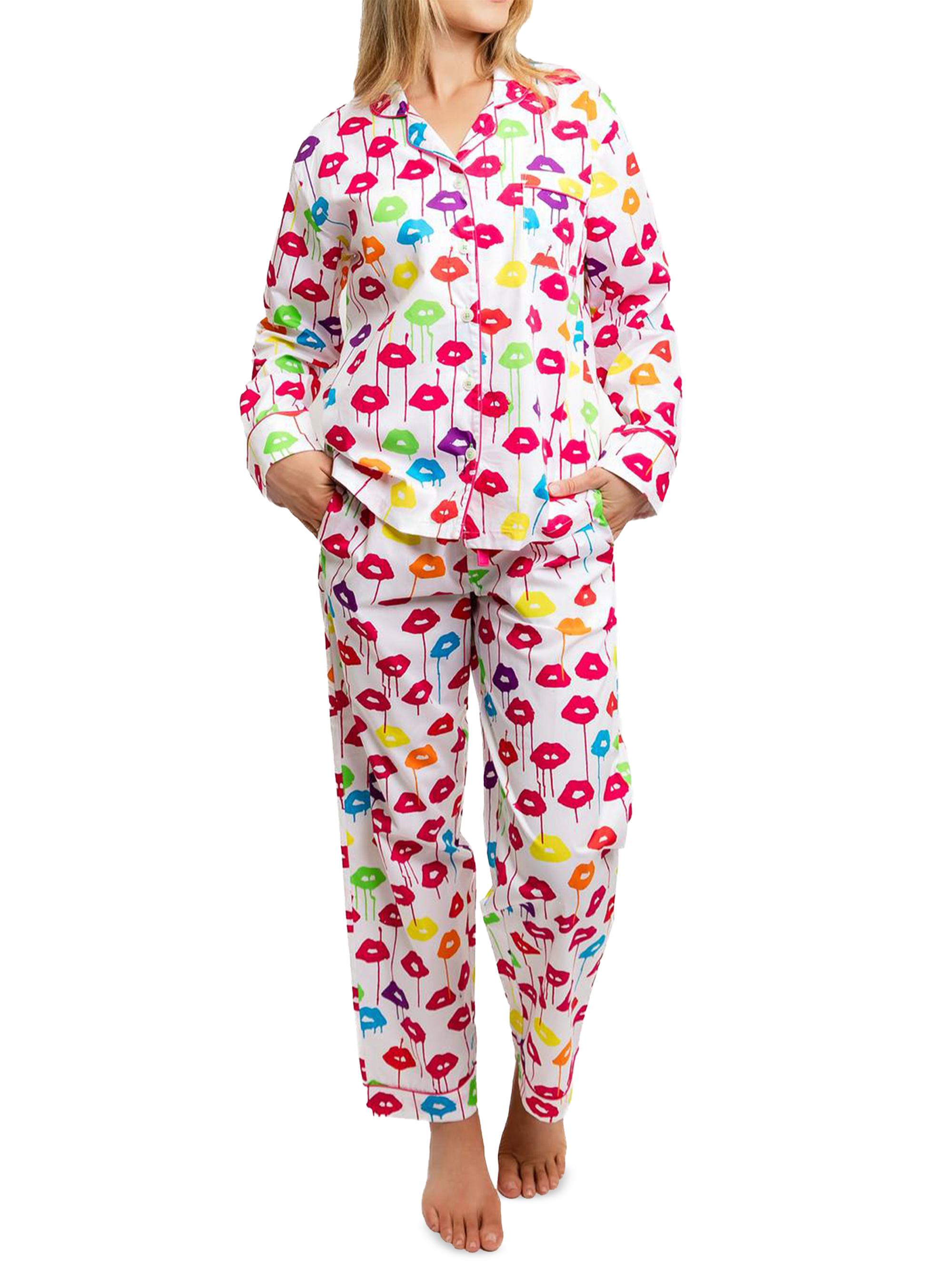 Sant and Abel Women's Drawbertson Drippy Lips Long Pajama Set | Saks ...