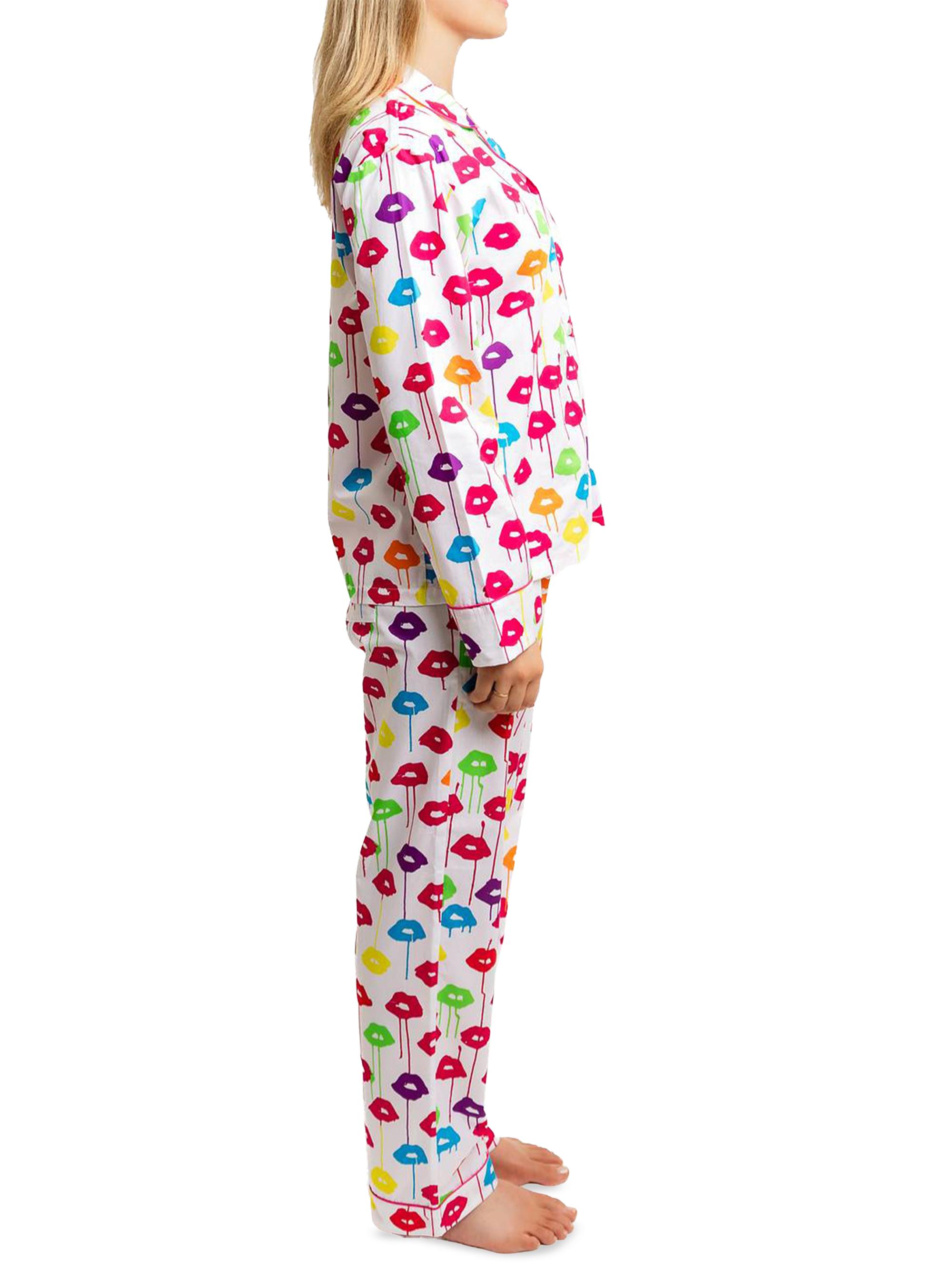 Sant and Abel Women's Drawbertson Drippy Lips Long Pajama Set | Saks ...