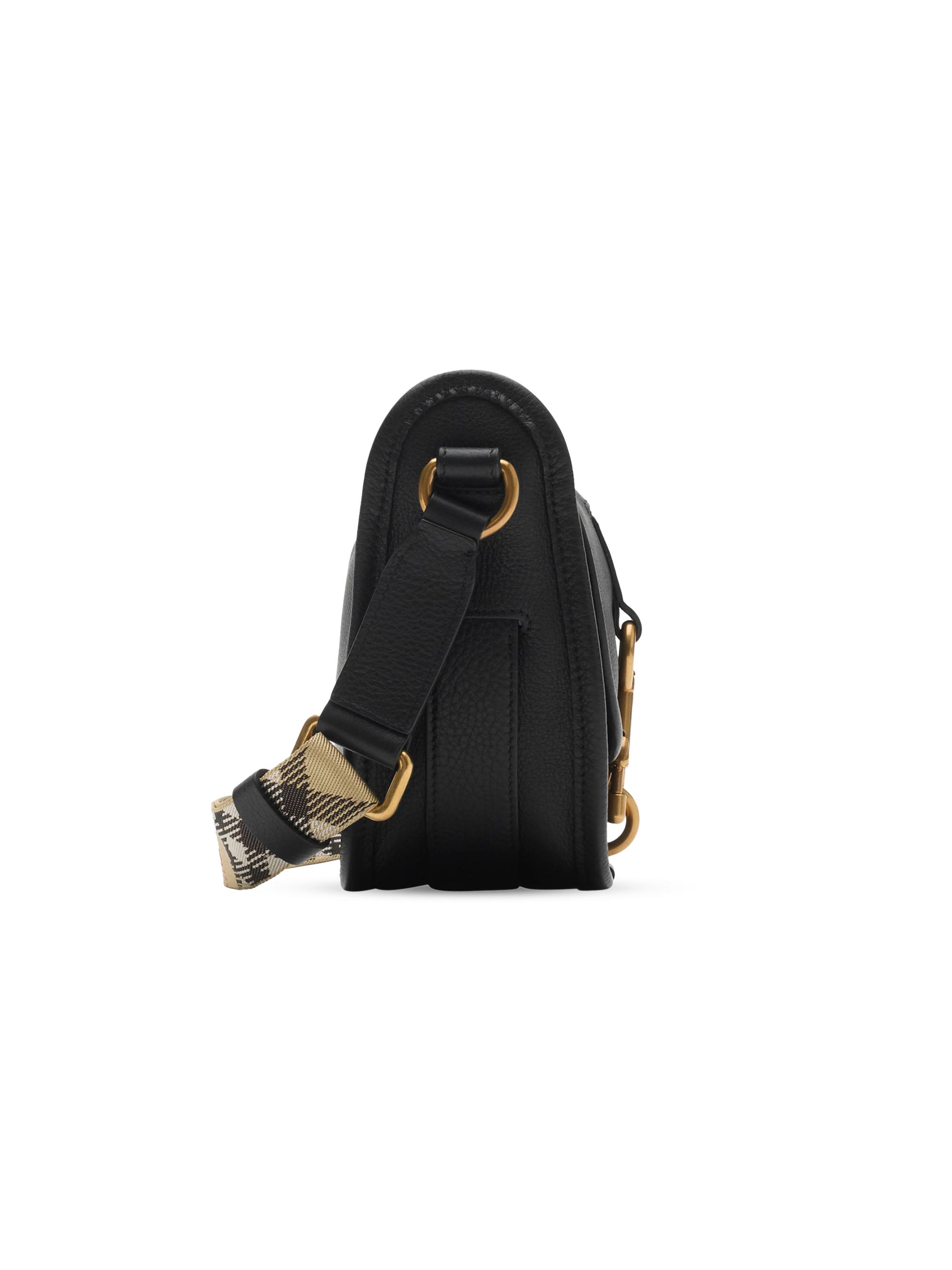 Burberry Mini Check-Strap Leather Messenger Bag | Saks Fifth Avenue