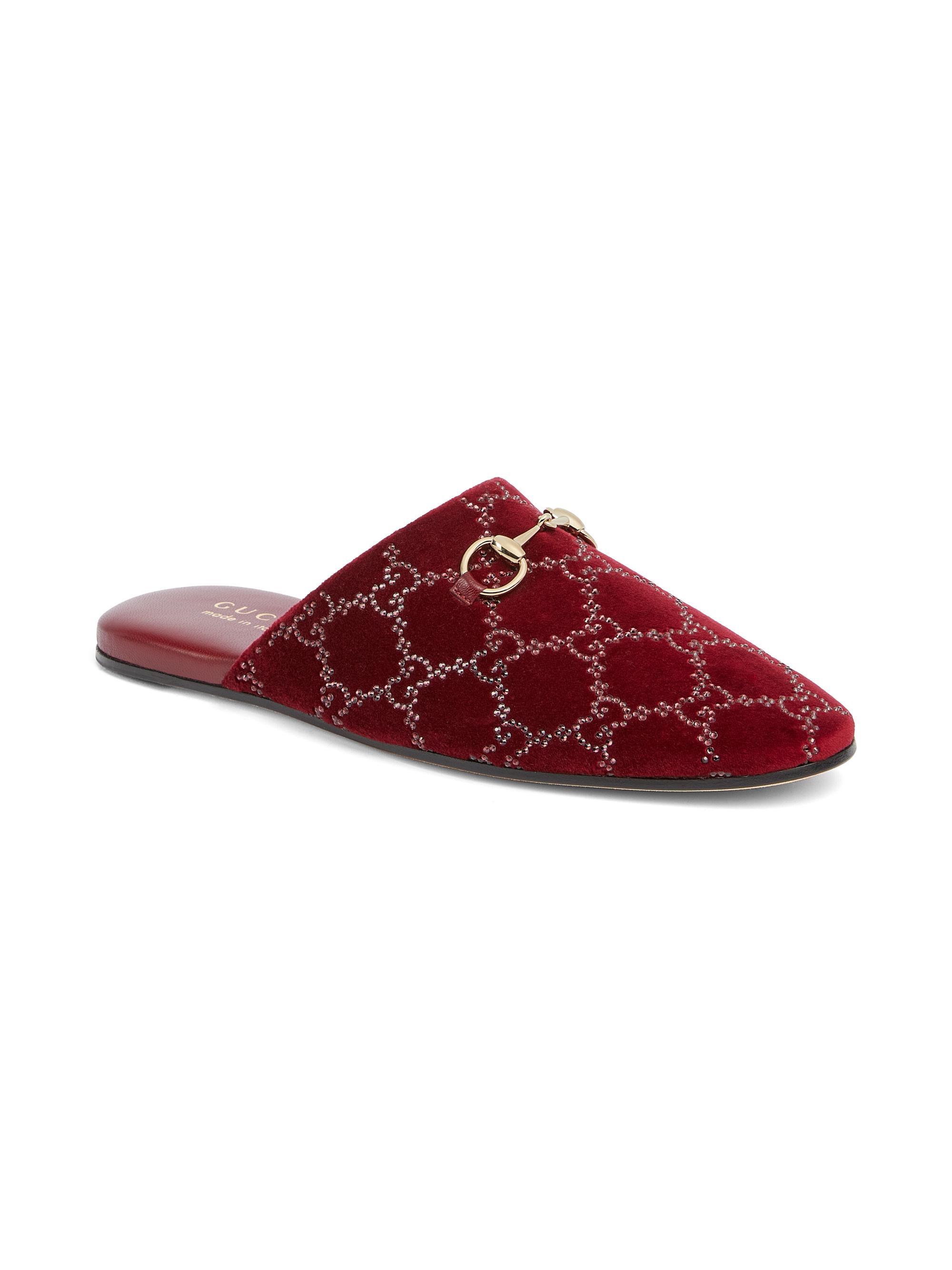 Gucci Lucy Horsebit Velvet Mules | Saks Fifth Avenue