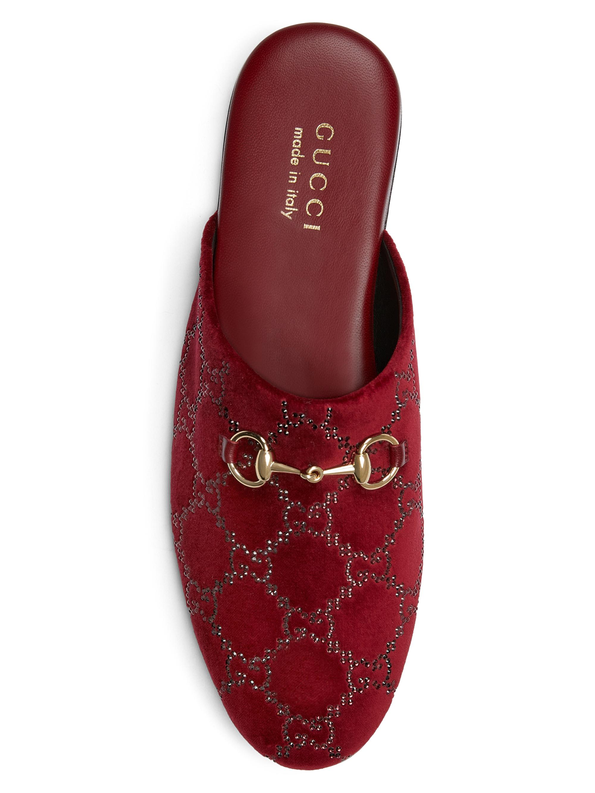 Gucci Lucy Horsebit Velvet Mules | Saks Fifth Avenue