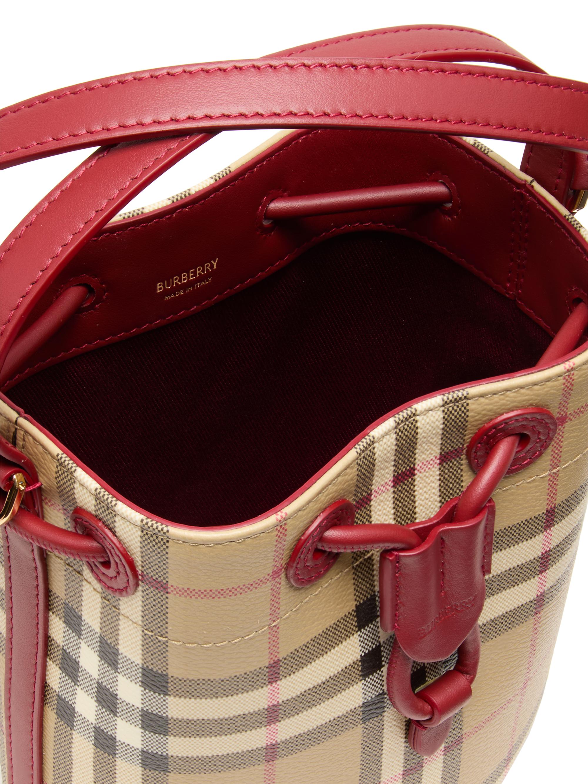 Burberry Mini Check Bucket Bag | Saks Fifth Avenue