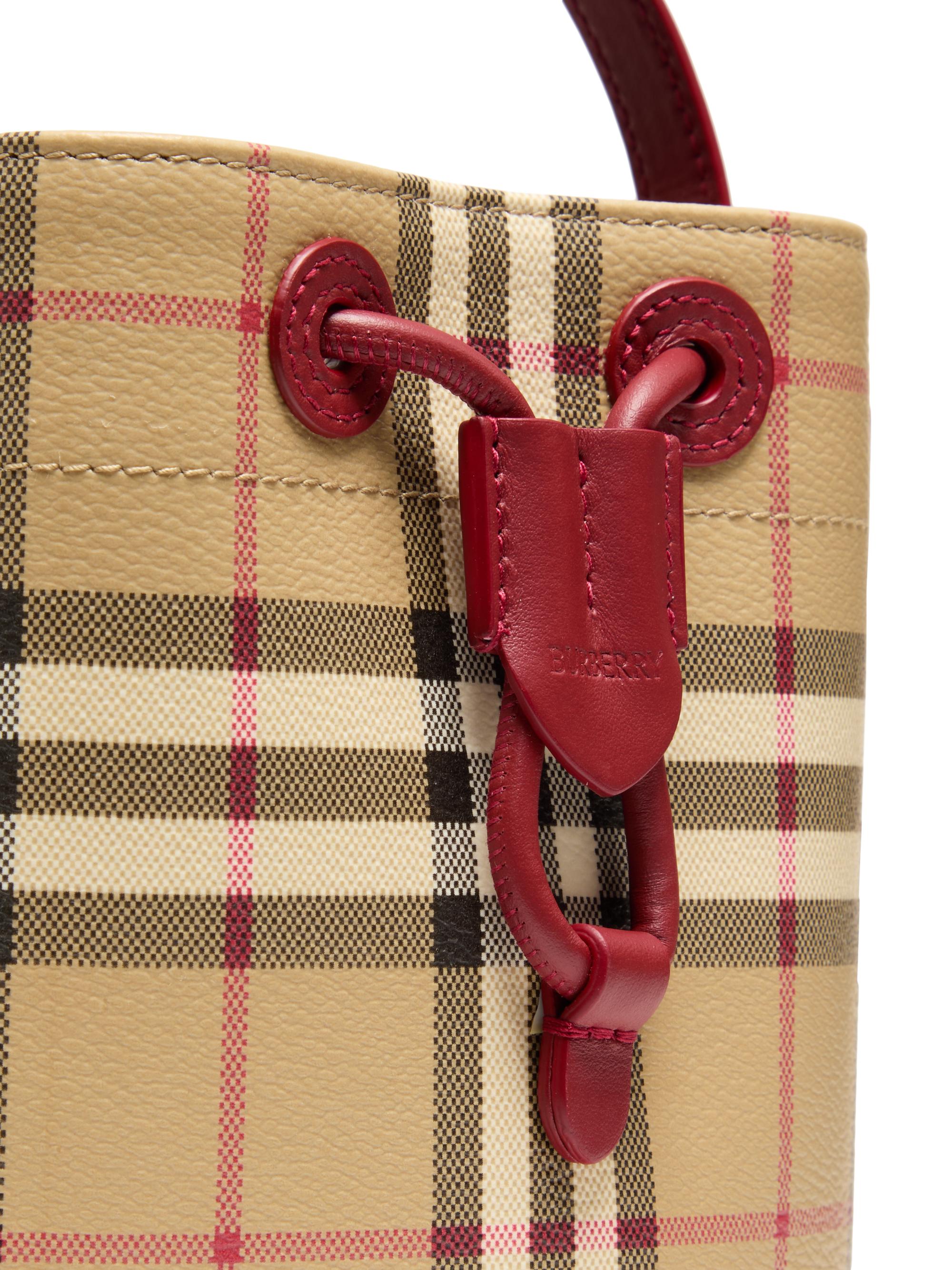 Burberry Mini Check Bucket Bag | Saks Fifth Avenue