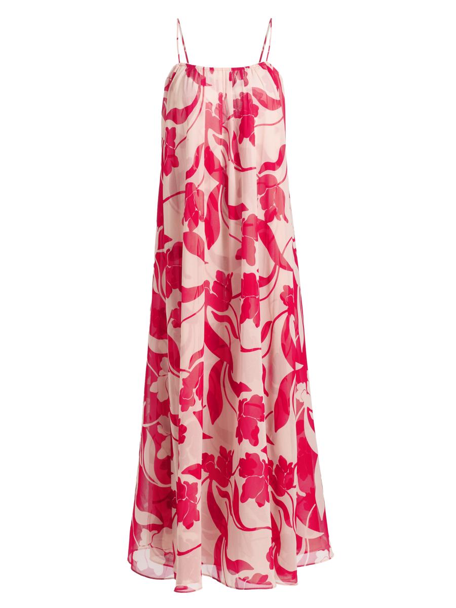 Misa Los Angeles Stella Floral Chiffon Midi-Dress | Saks Fifth Avenue