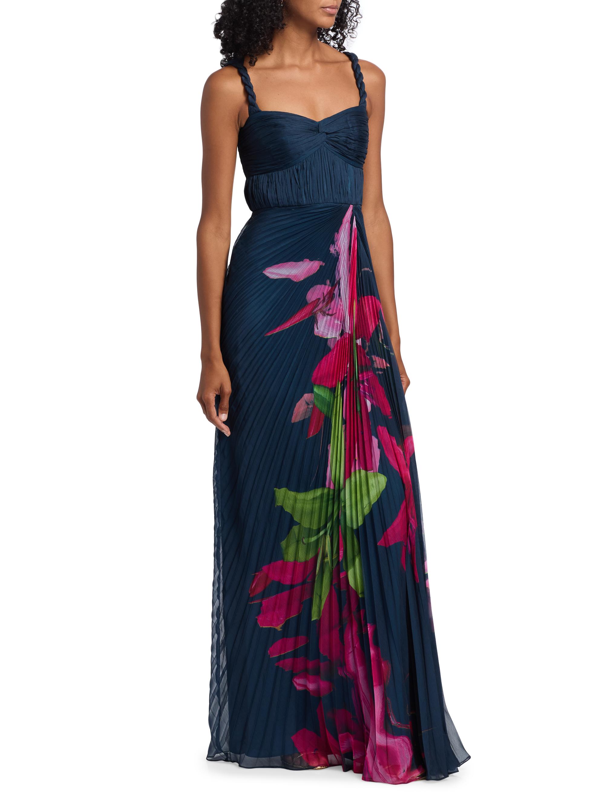 Amur Drea Floral Pleated Gown | Saks Fifth Avenue