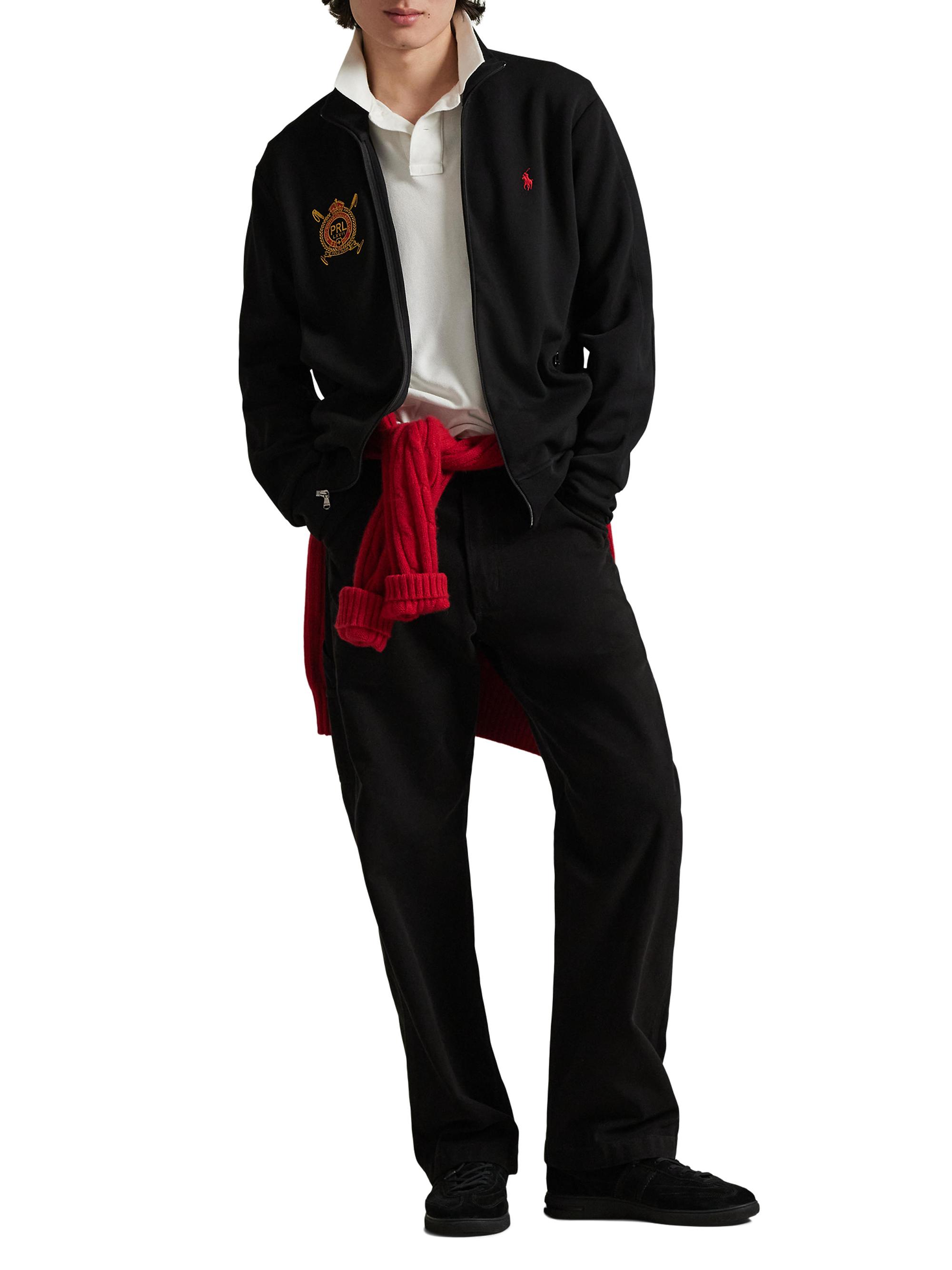 Polo Ralph Lauren Embroidered Logo Crest Cotton Sweater | Saks Fifth Avenue