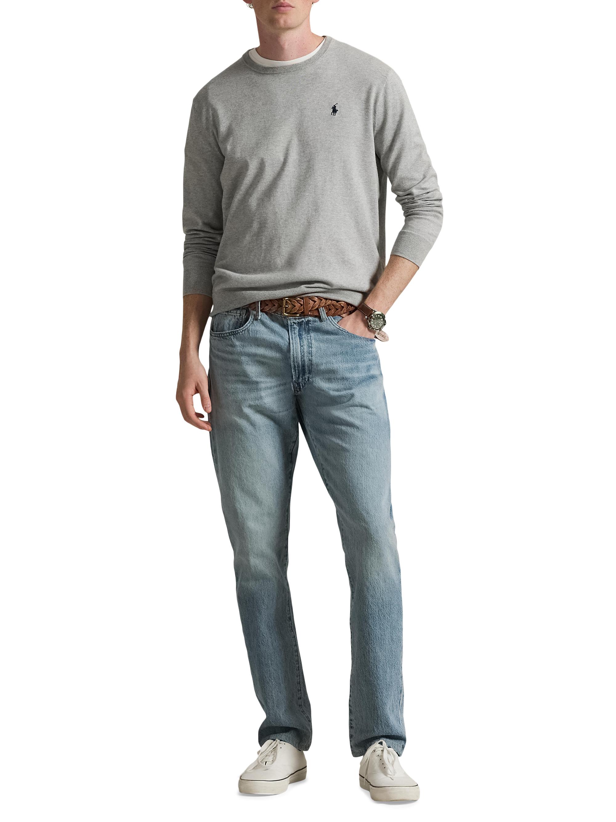 Polo Ralph Lauren Embroidered Logo Cotton Crewneck Sweater | Saks Fifth ...