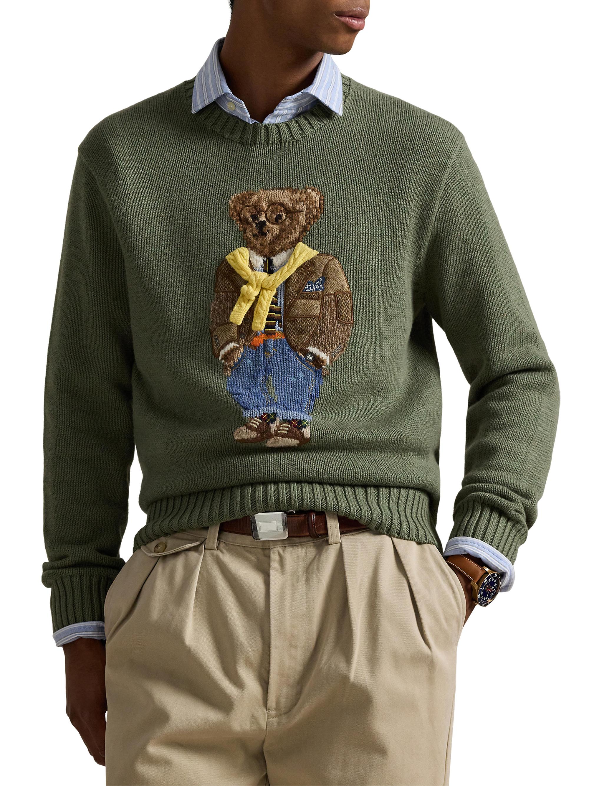 Polo Ralph Lauren Polo Bear Cotton Crewneck Sweater | Saks Fifth Avenue