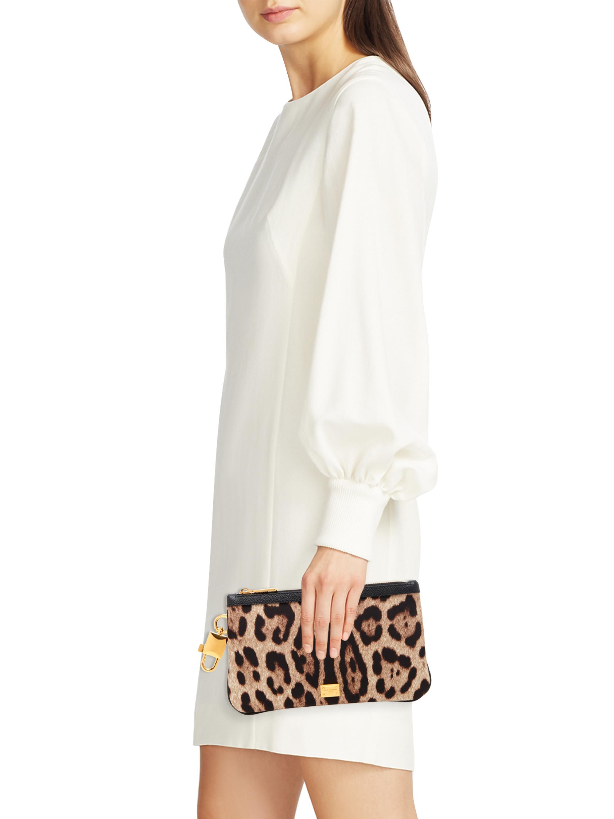 Dolce&Gabbana Necessaire Leopard-Print Pouch | Saks Fifth Avenue