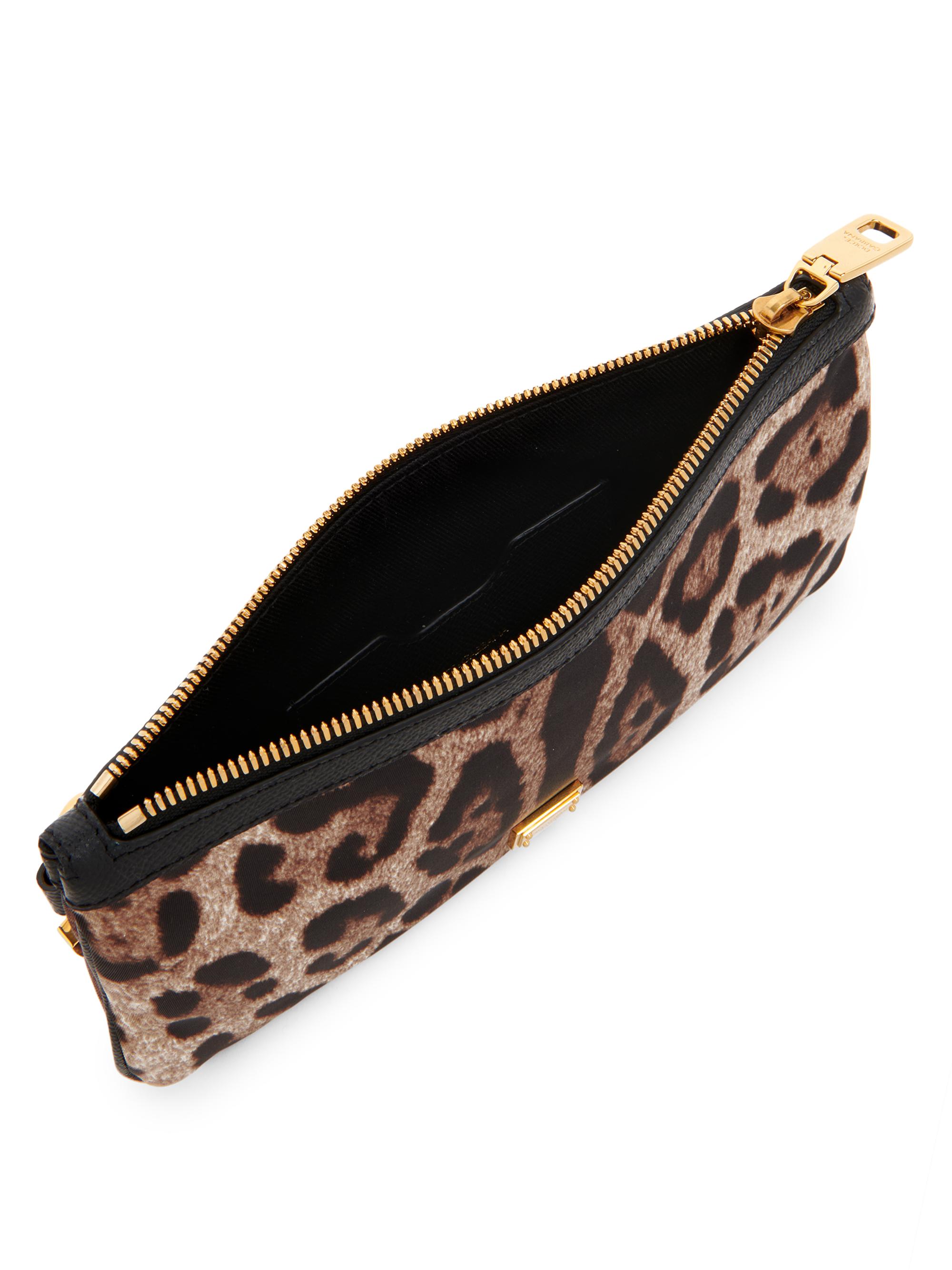 Dolce&Gabbana Necessaire Leopard-Print Pouch | Saks Fifth Avenue