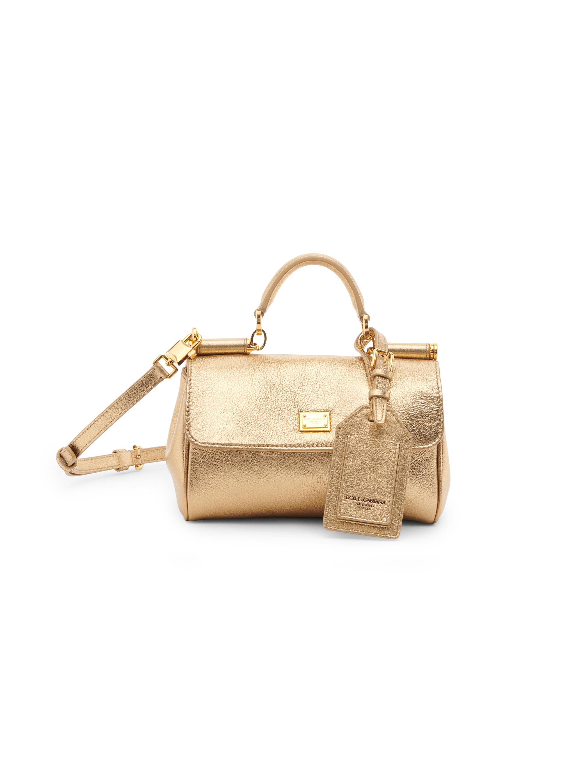 Dolce&Gabbana Logo Metallic Top Handle Bag | Saks Fifth Avenue