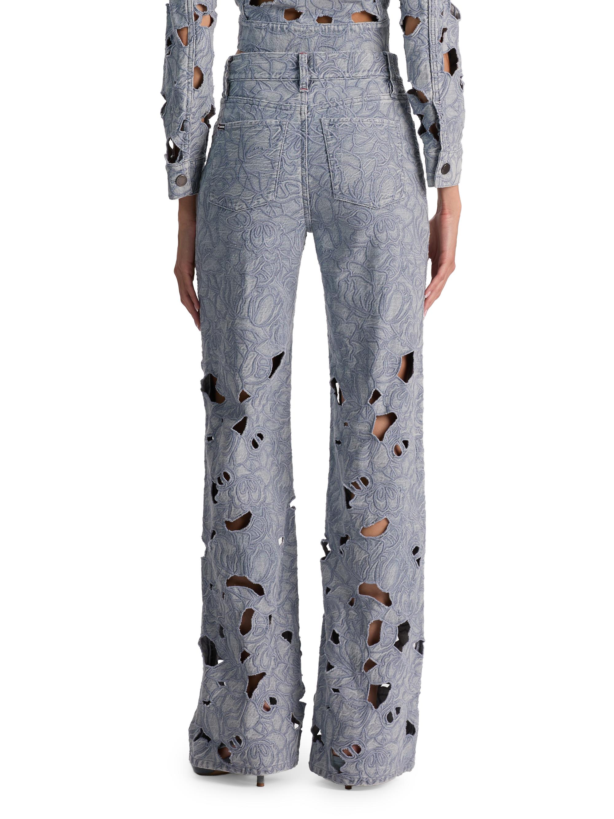 ALICE + OLIVIA Chic High-Rise Embroidered Eyelet Jeans | Saks Fifth Avenue