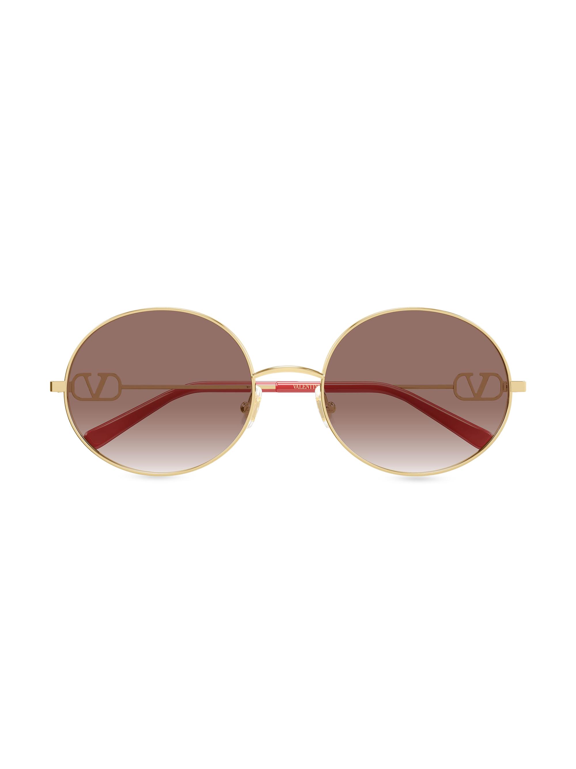 Valentino 20MM VLogo Round Sunglasses | Saks Fifth Avenue