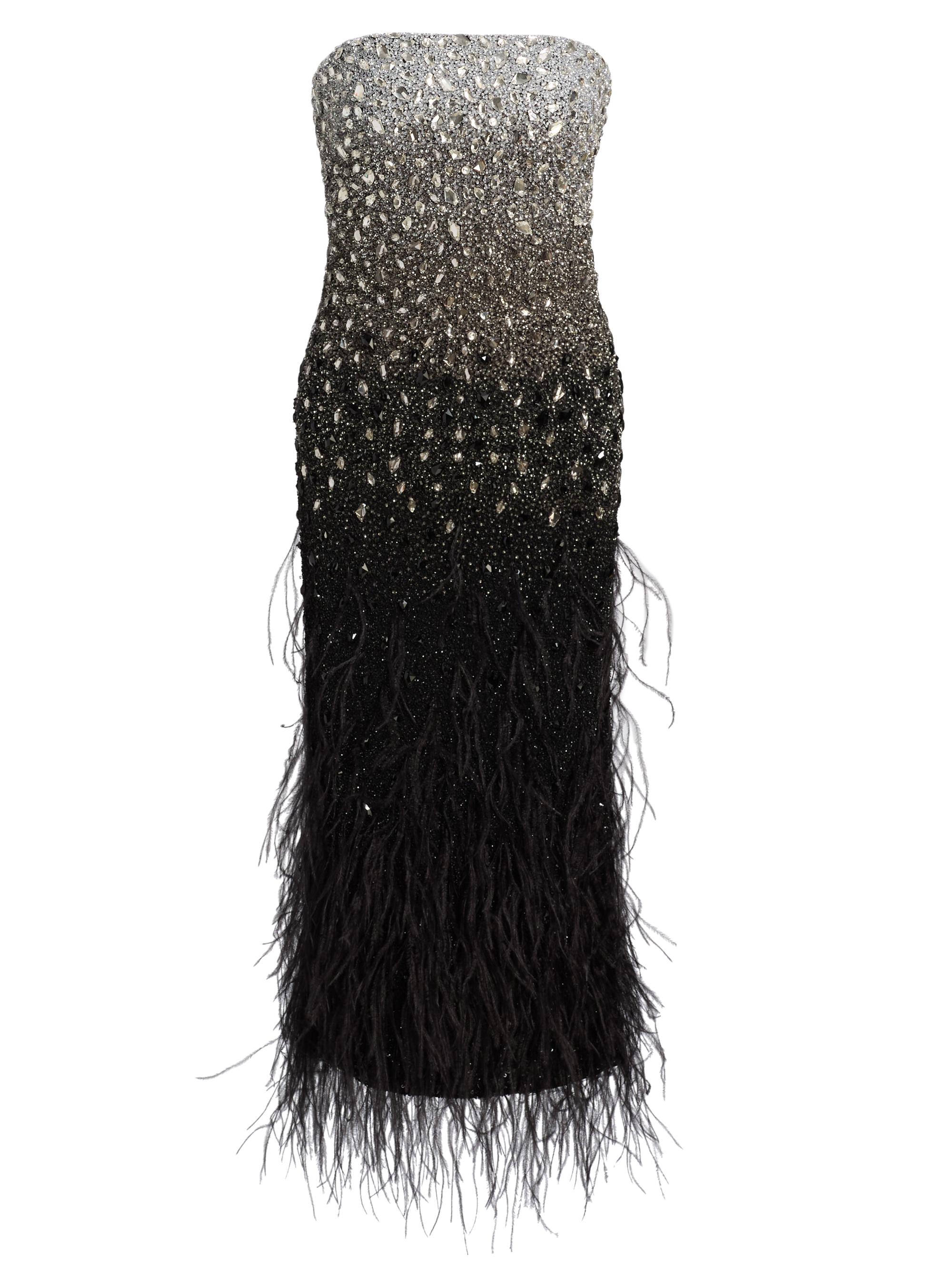 Pamella Roland Ombré Feathered Embellished Cocktail Dress | Saks Fifth ...