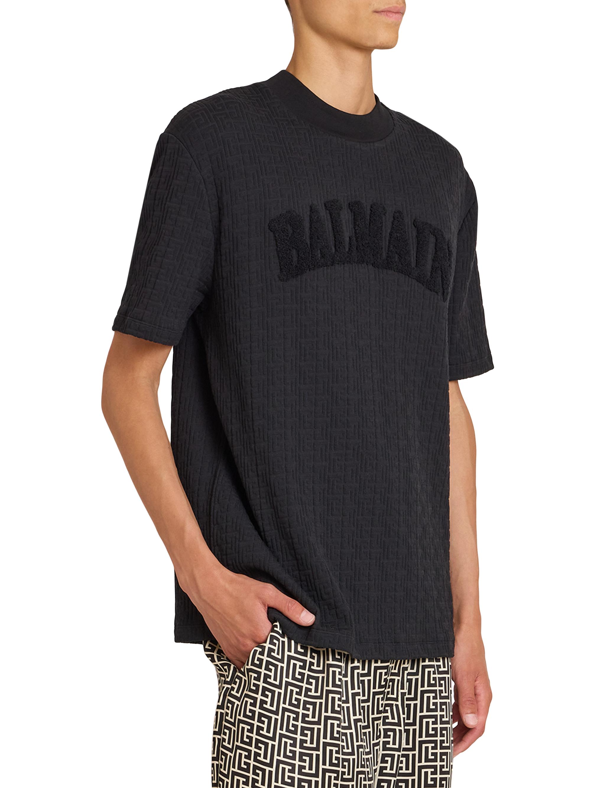 Balmain Logo Monogram Sponge T-Shirt | Saks Fifth Avenue