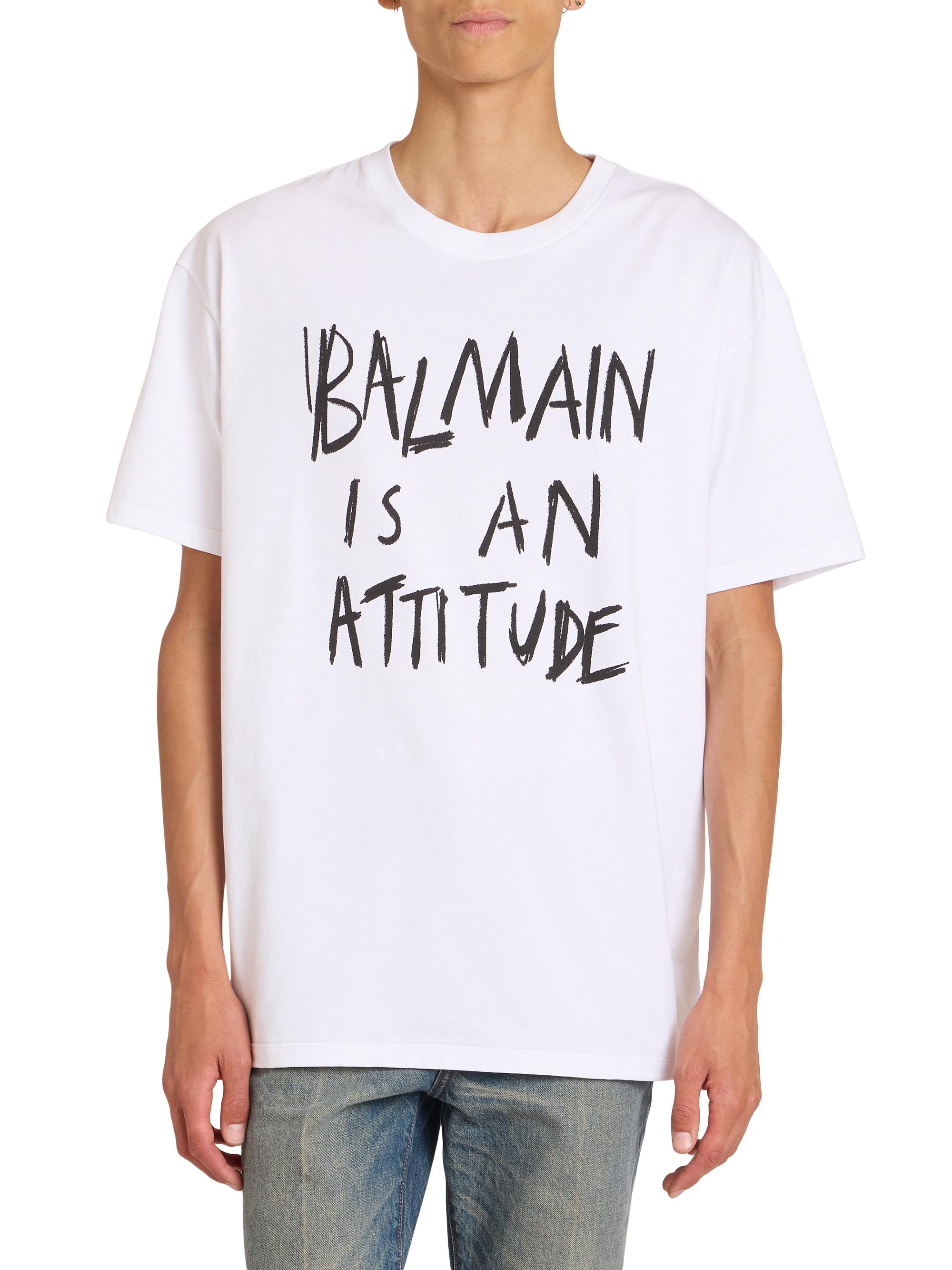 Balmain Balmain is an Attitude T-Shirt | Saks Fifth Avenue