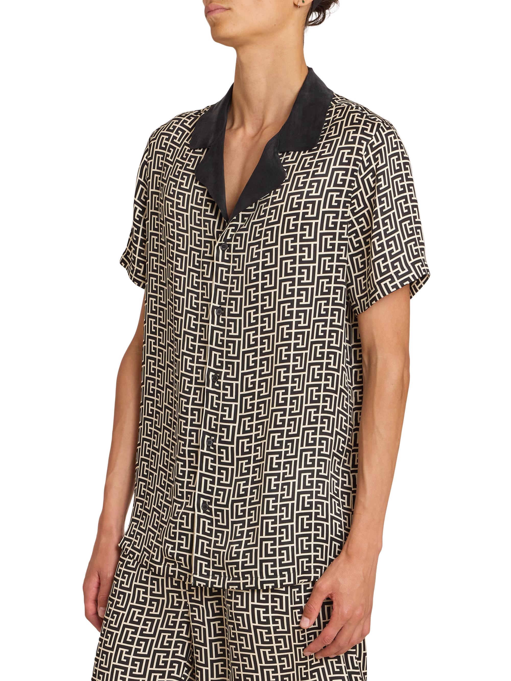 Balmain Monogram Pajama Shirt | Saks Fifth Avenue