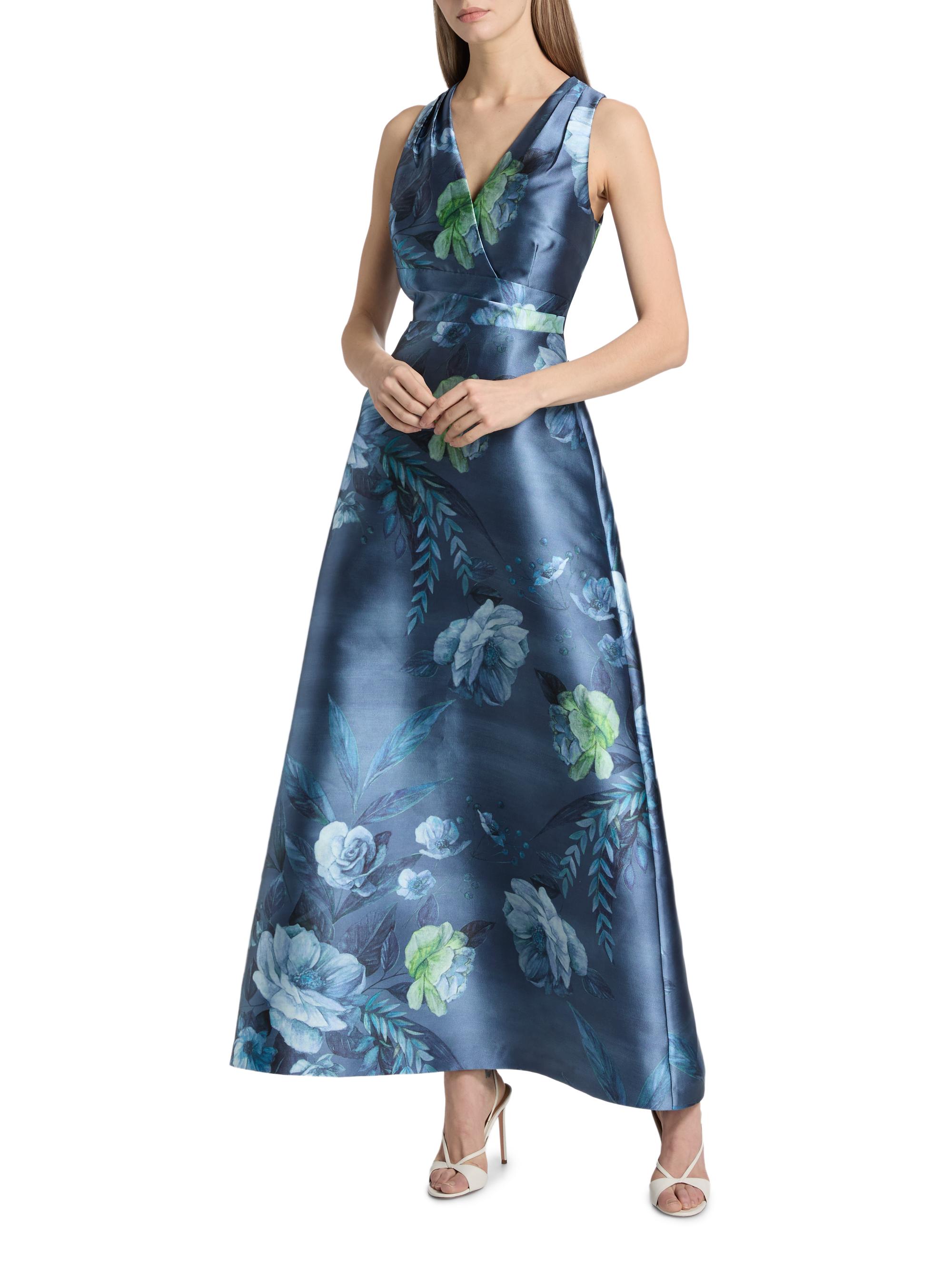 Kay Unger Rosalind Rose Bouquet Mikado Gown | Saks Fifth Avenue