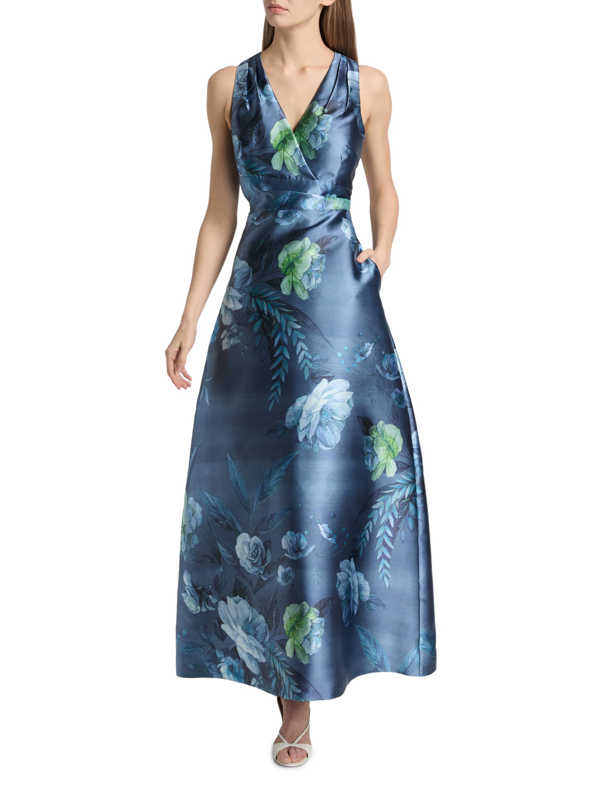 Kay Unger Rosalind Rose Bouquet Mikado Gown | Saks Fifth Avenue