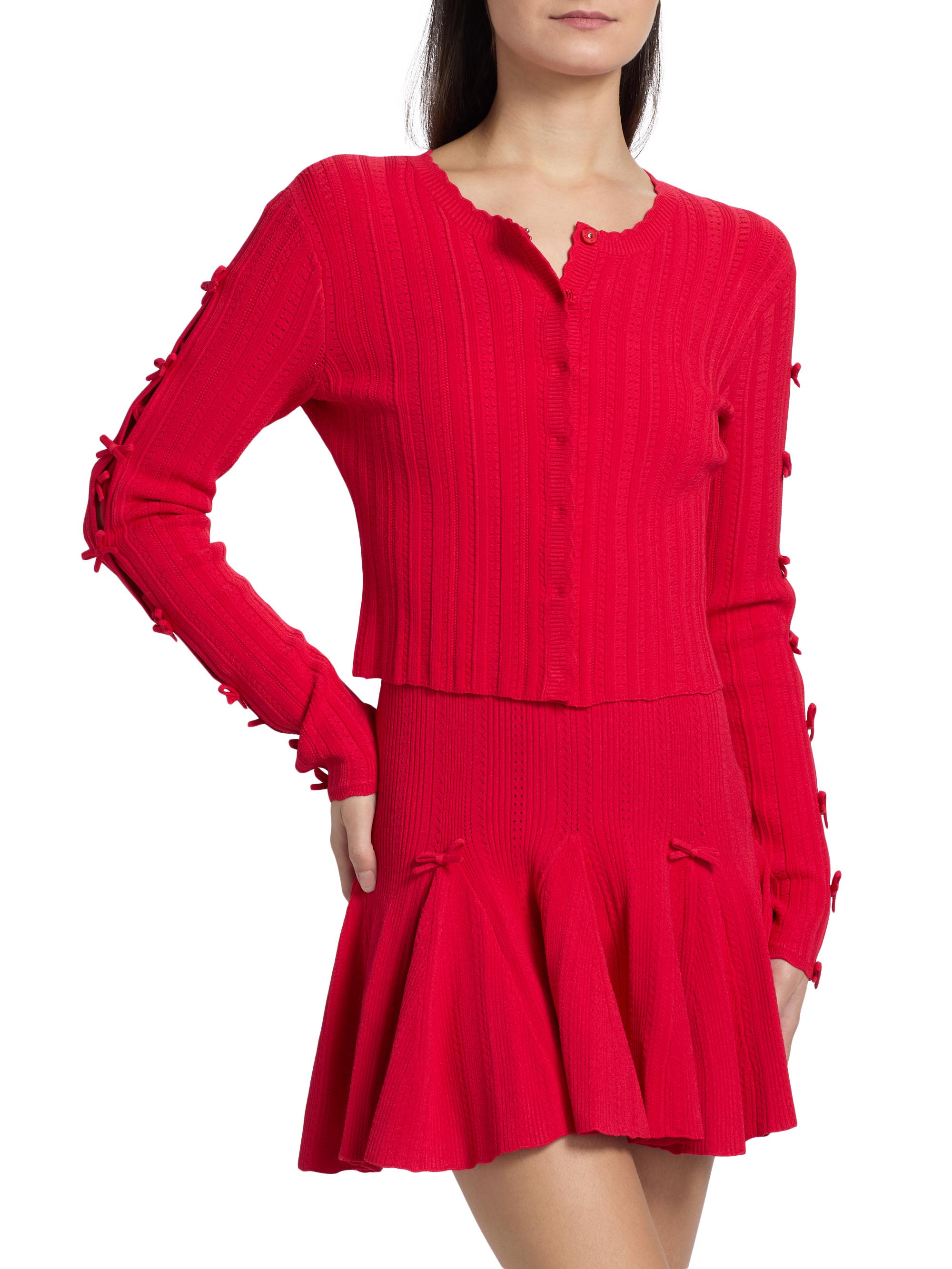 LoveShackFancy Zoriah Bow-Detailed Cardigan | Saks Fifth Avenue