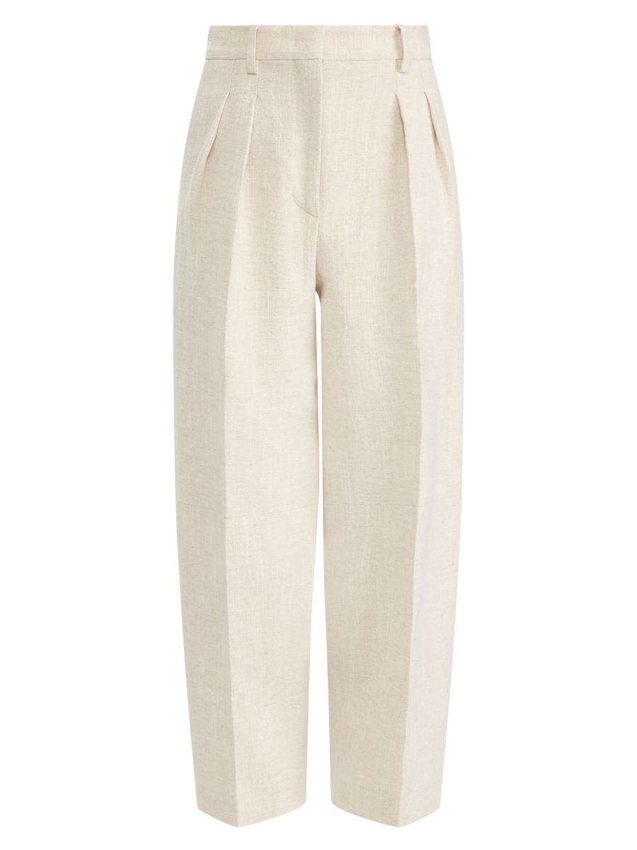 Altuzarra Dash Pleated Linen-Blend Pants | Saks Fifth Avenue