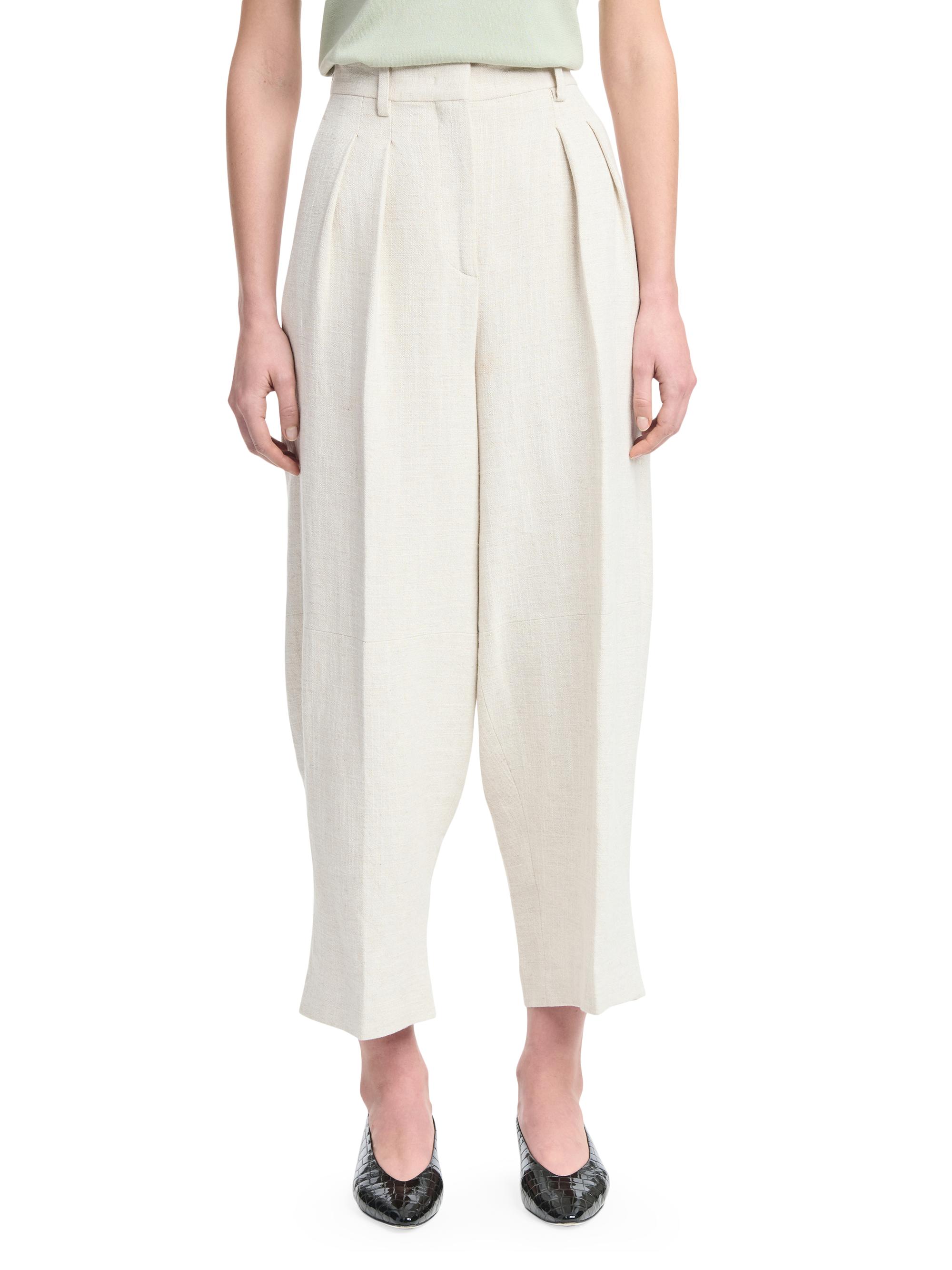 Altuzarra Dash Pleated Linen-Blend Pants | Saks Fifth Avenue