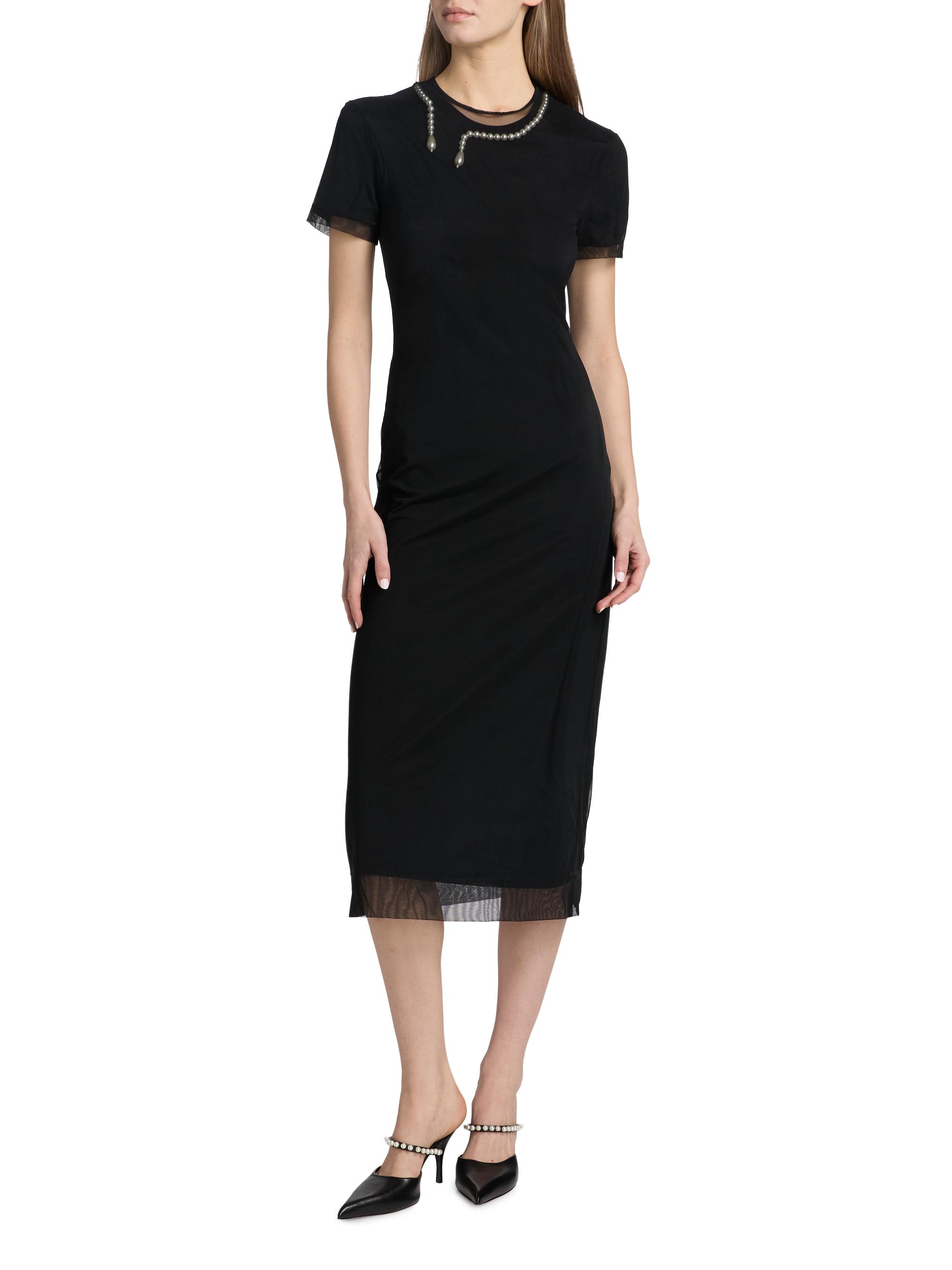 Simone Rocha Embellished Necklace Midi-Dress | Saks Fifth Avenue