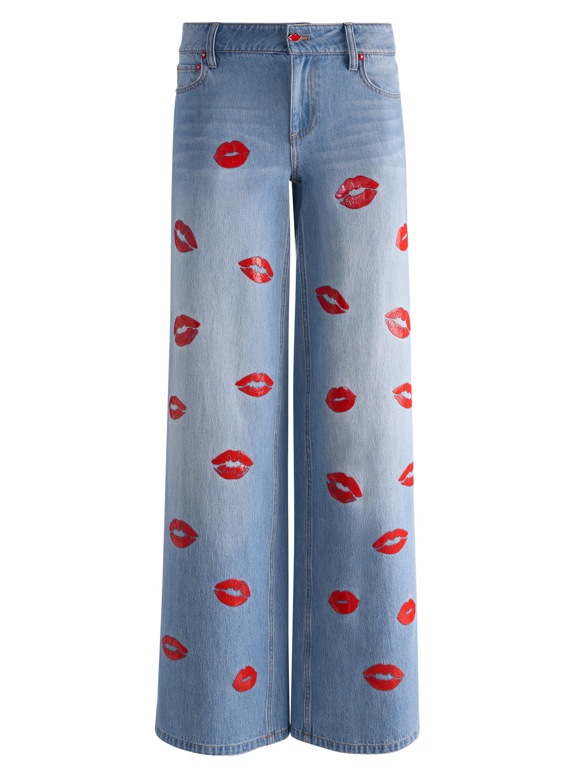 Alice + Olivia Amazing Lipstick Baggy Jeans | Saks Fifth Avenue