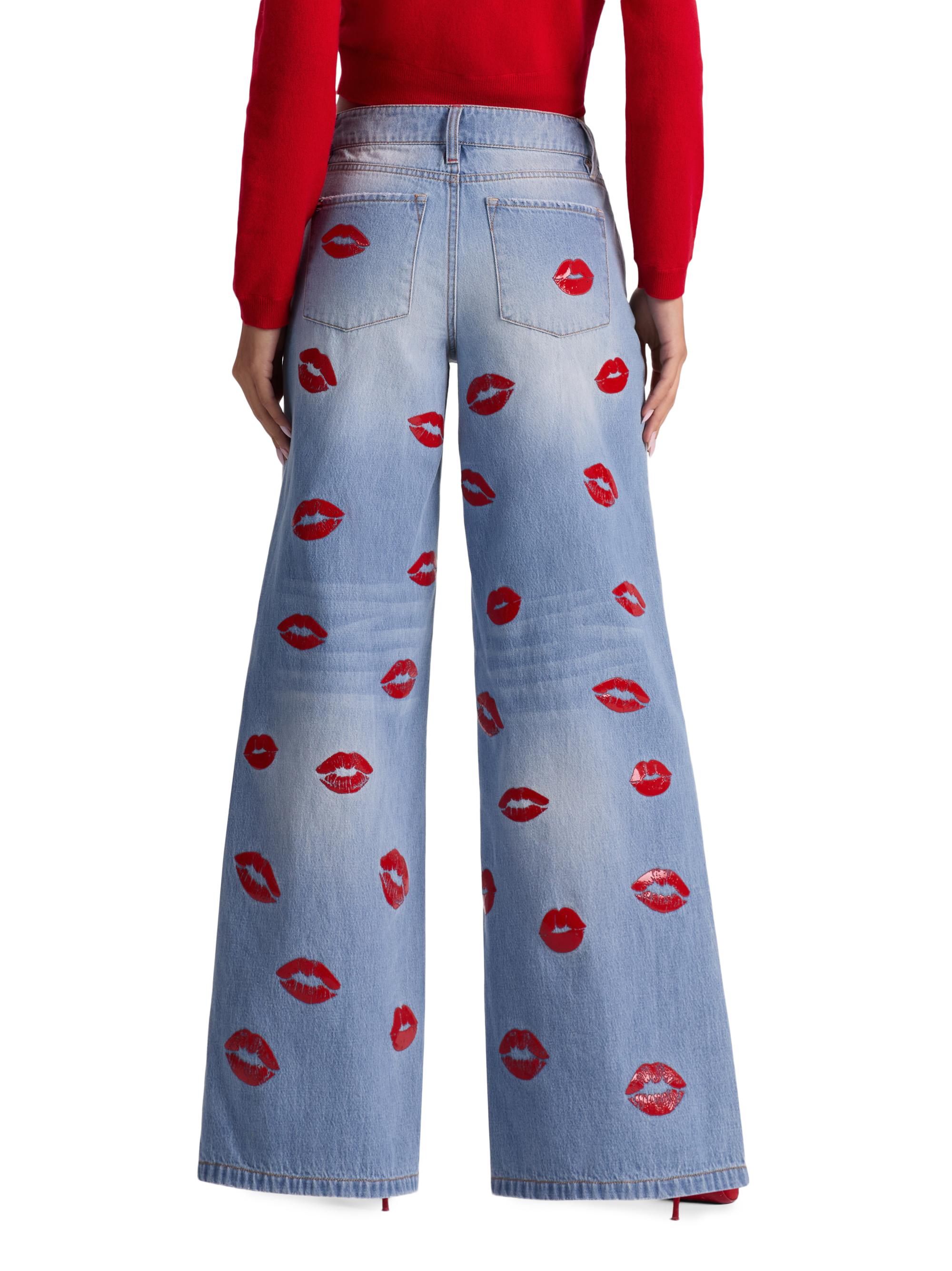 Alice + Olivia Amazing Lipstick Baggy Jeans | Saks Fifth Avenue