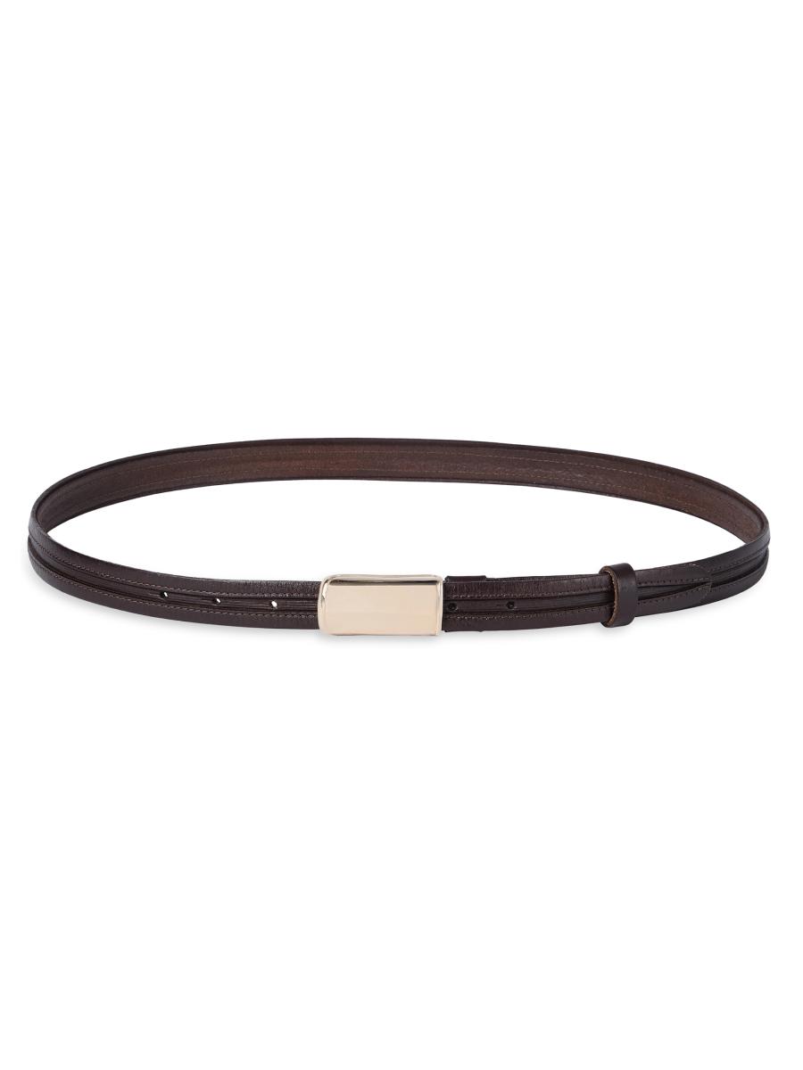 Brunello Cucinelli Leather Belt with Box Frame Buckle | Saks Fifth Avenue